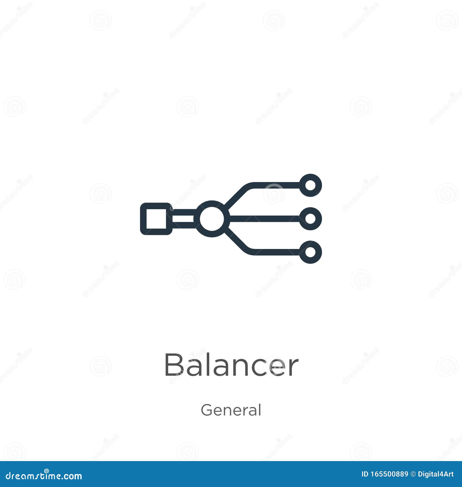 Balancer Icon. Thin Linear Balancer Outline Icon Isolated on White ...