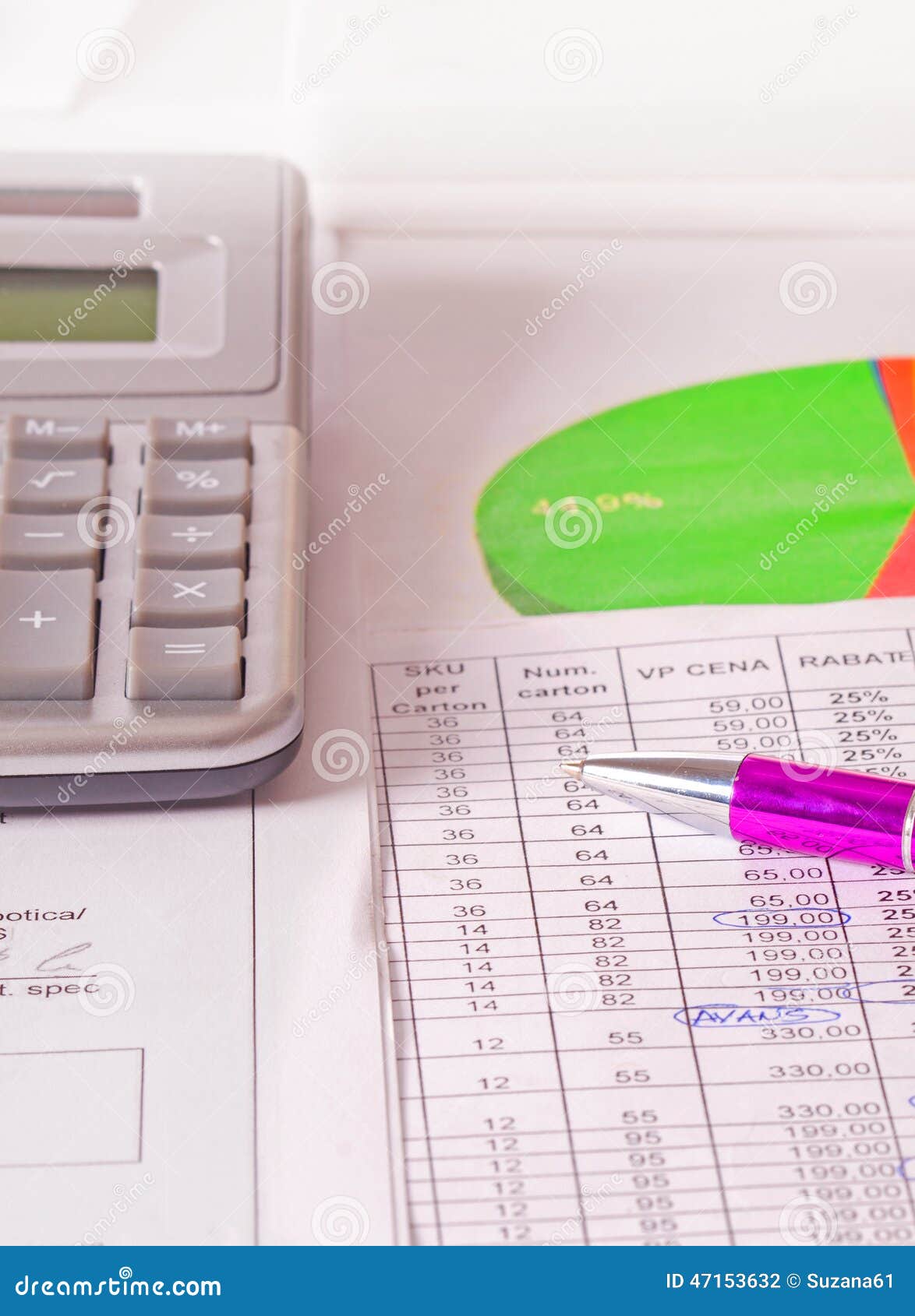 Balancing the accounts stock photo. Image of data, calculator - 47153632