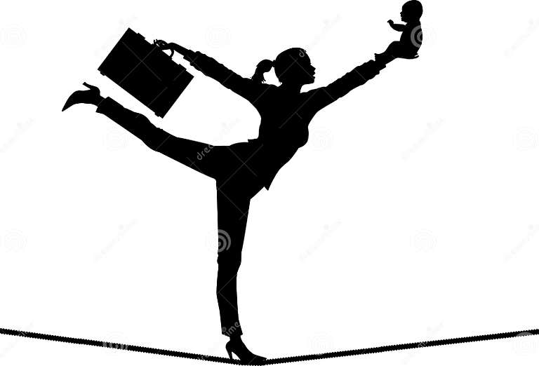 Balancing_act_01 stock vector. Illustration of businesswoman - 1228008