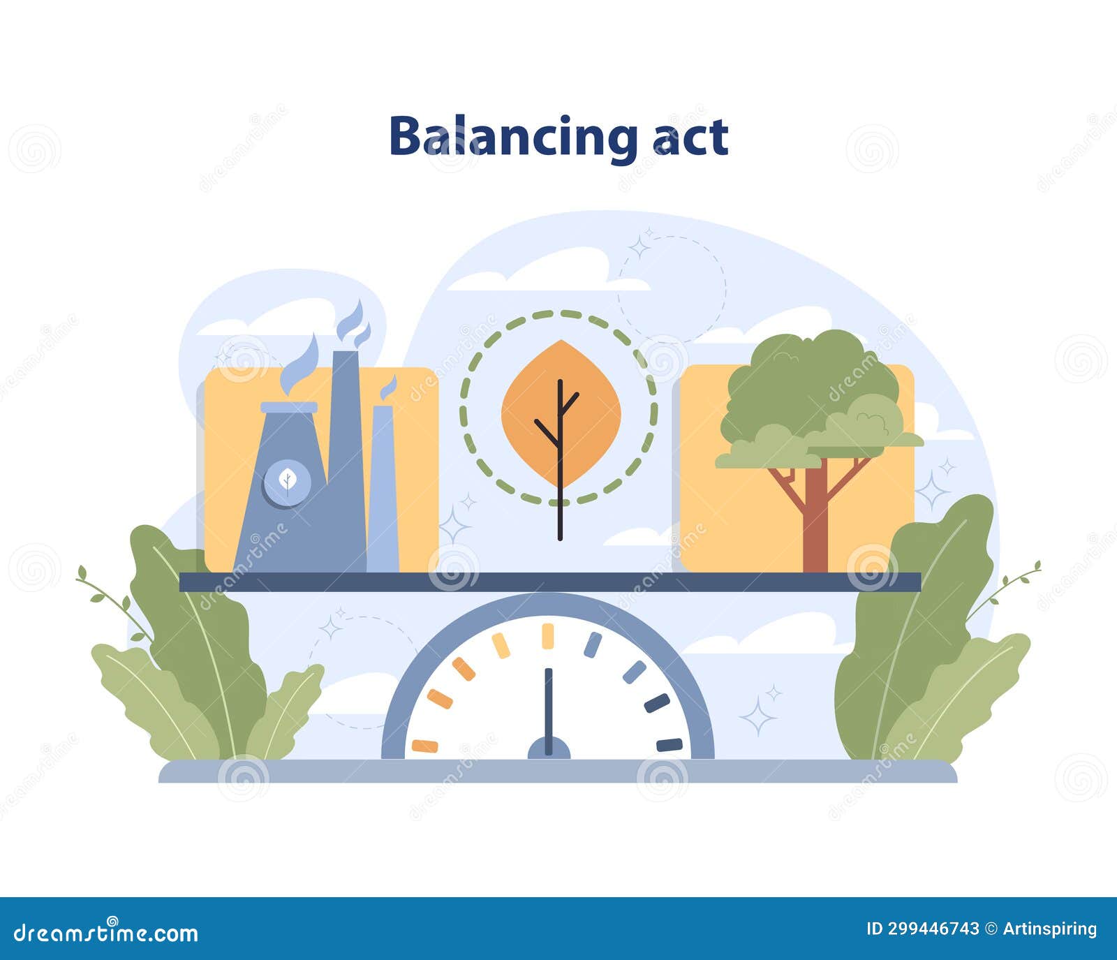 Balancing Act Concept. Flat Vector Illustration. Stock Vector ...
