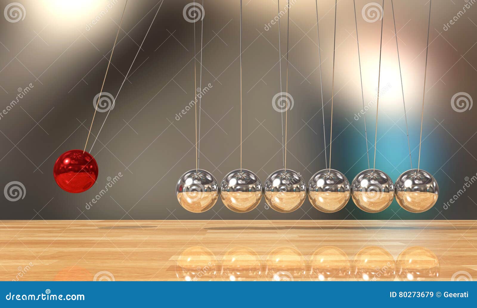Balancing Ball Newton`s Cradle Pendulum Stock Image - Image of kinetic ...
