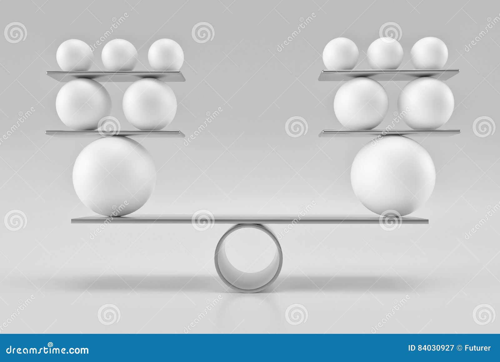 Balancing Balls - 3D Rendering Stock Illustration - Illustration of ...