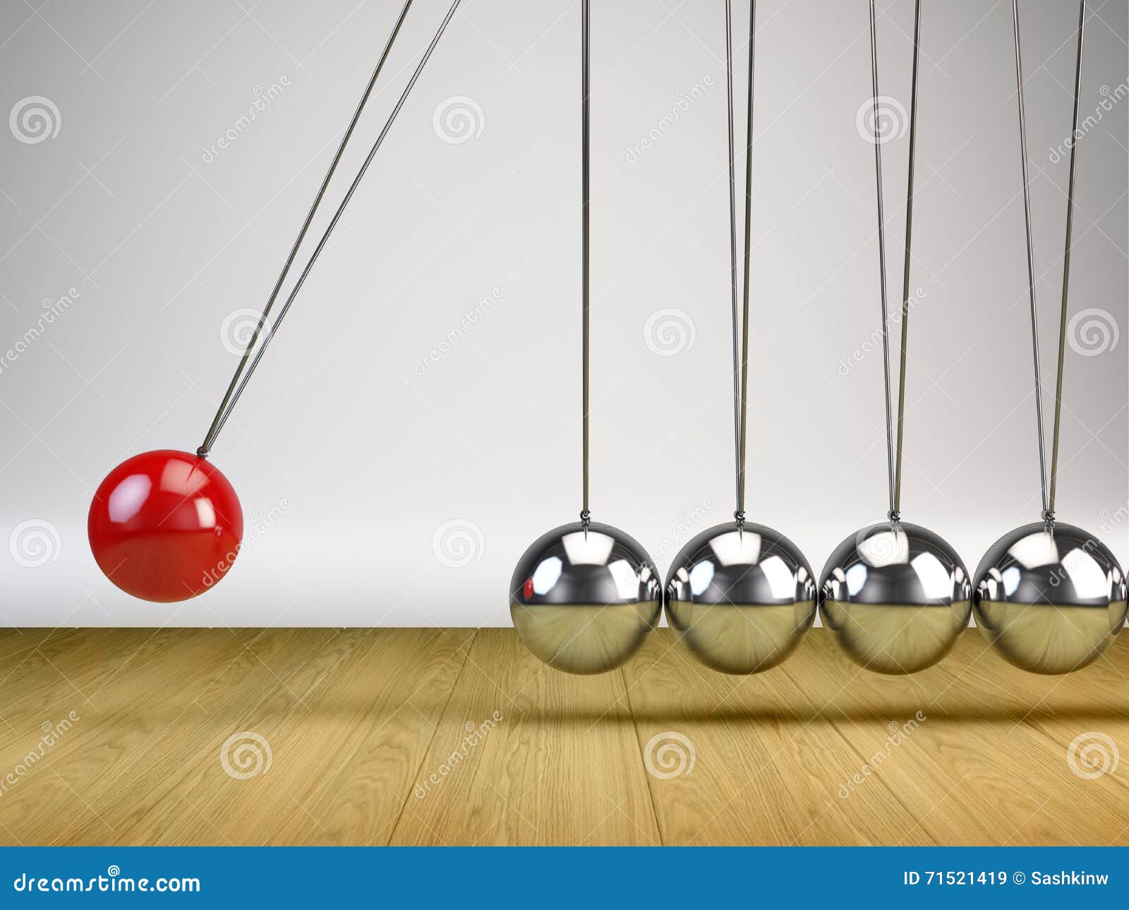 Balancing Balls Newton S Cradle Stock Illustration - Illustration of ...