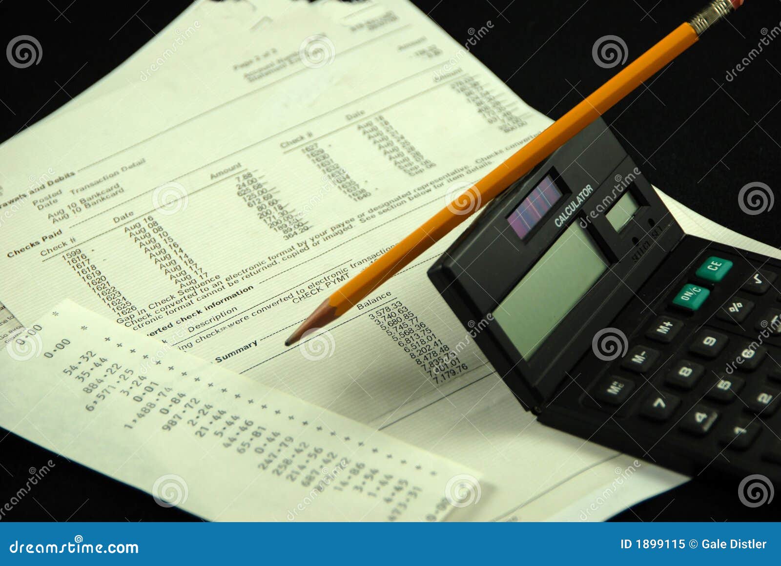 Balancing bank statement 3 stock image. Image of banking - 1899115