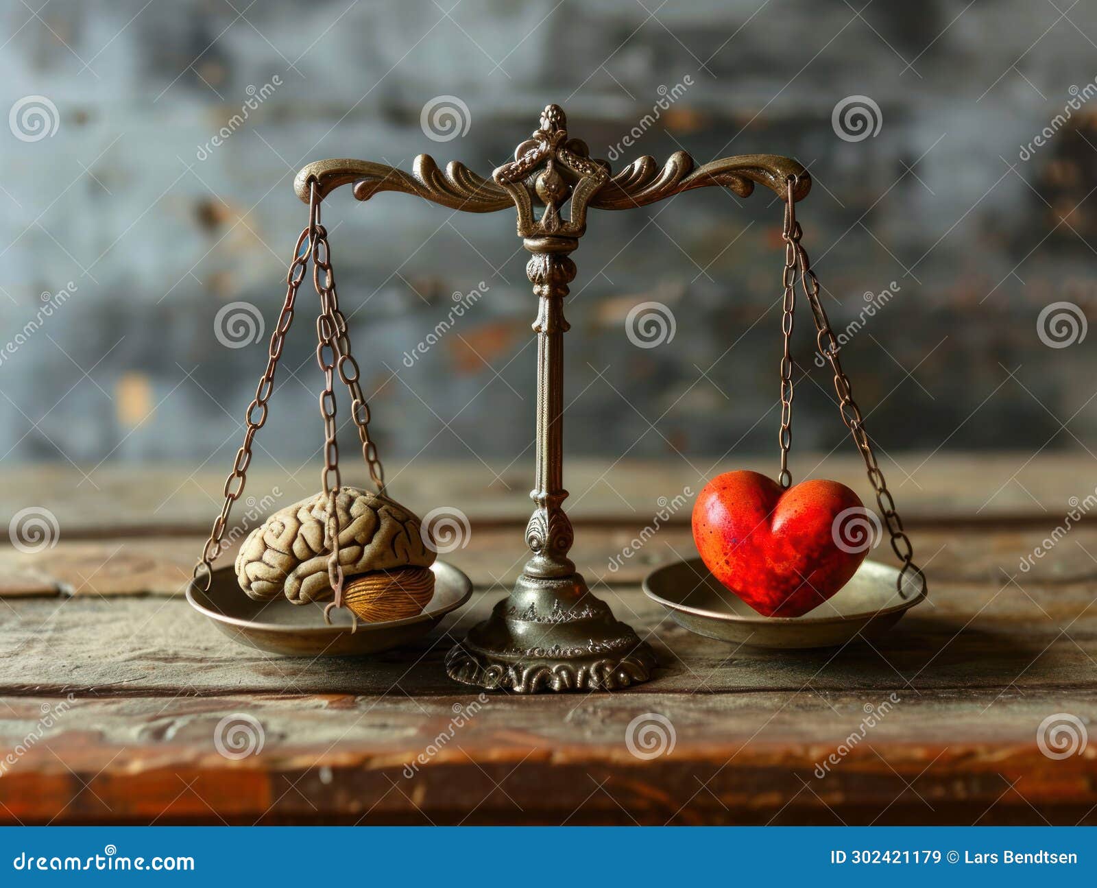 Balancing Brain and Heart - AI Generated Stock Illustration ...