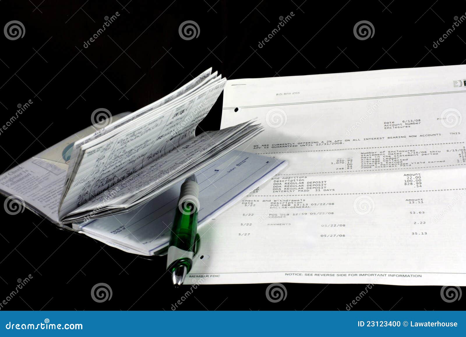 Balancing the Checkbook stock photo. Image of finances - 23123400