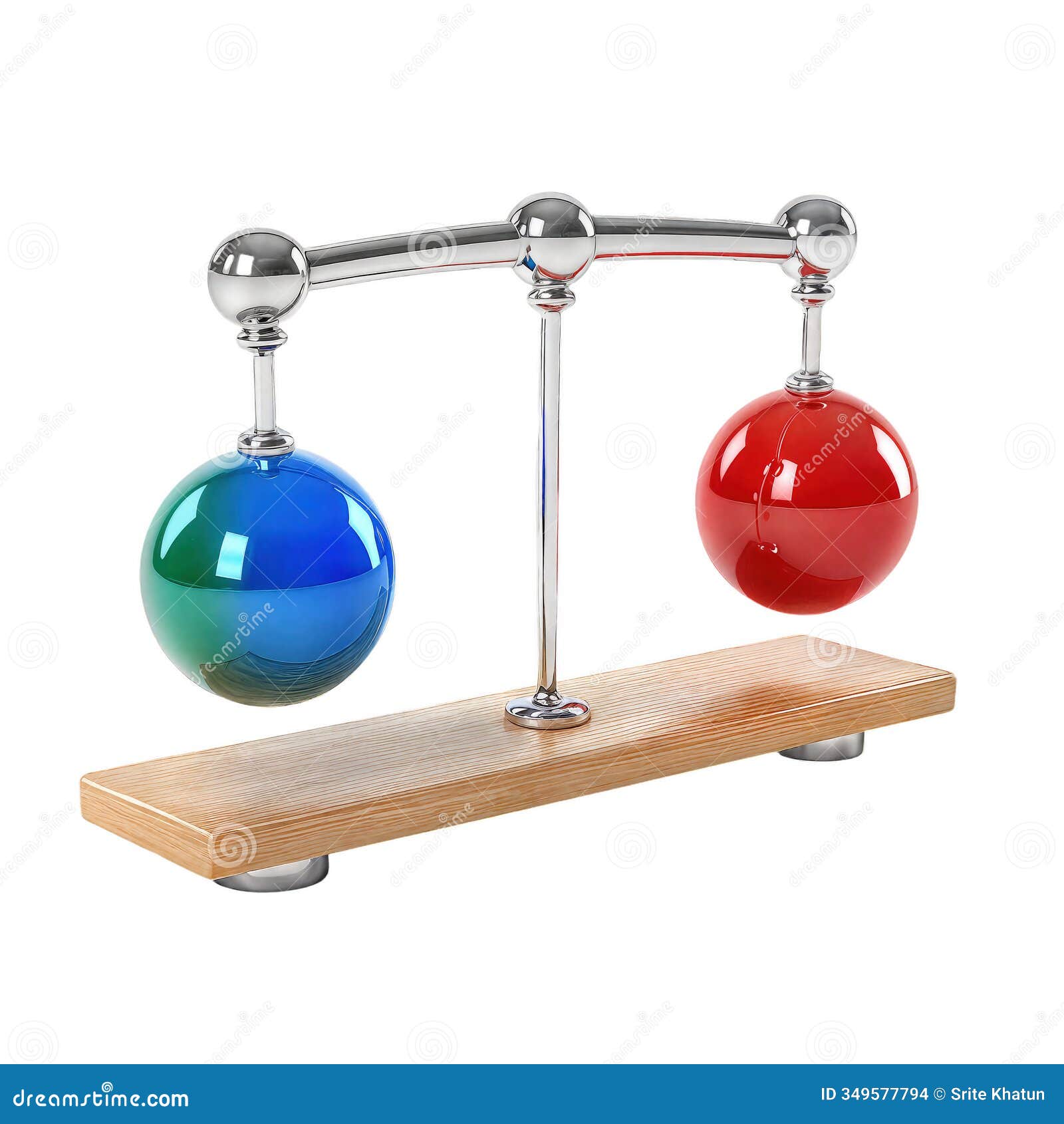 Balancing Colored Spheres on a Simple Mechanical Scale Showcasing ...