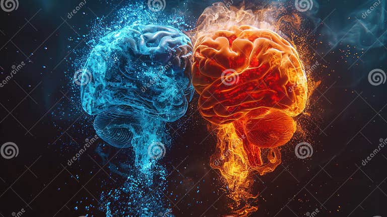 Balancing Creativity and Logic: Left and Right Brain Sides Concept ...