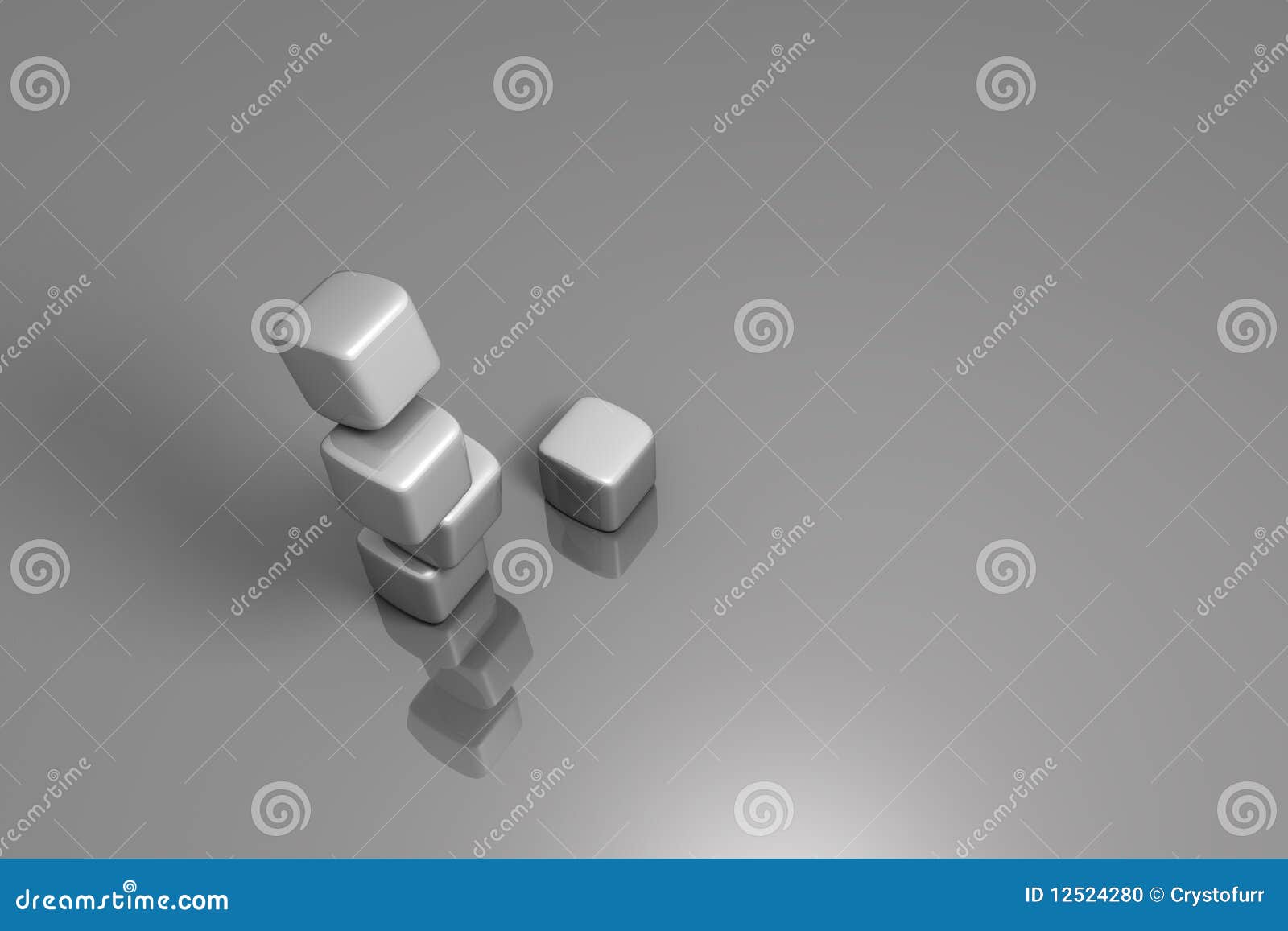 Balancing Cubes stock illustration. Illustration of teamwork - 12524280