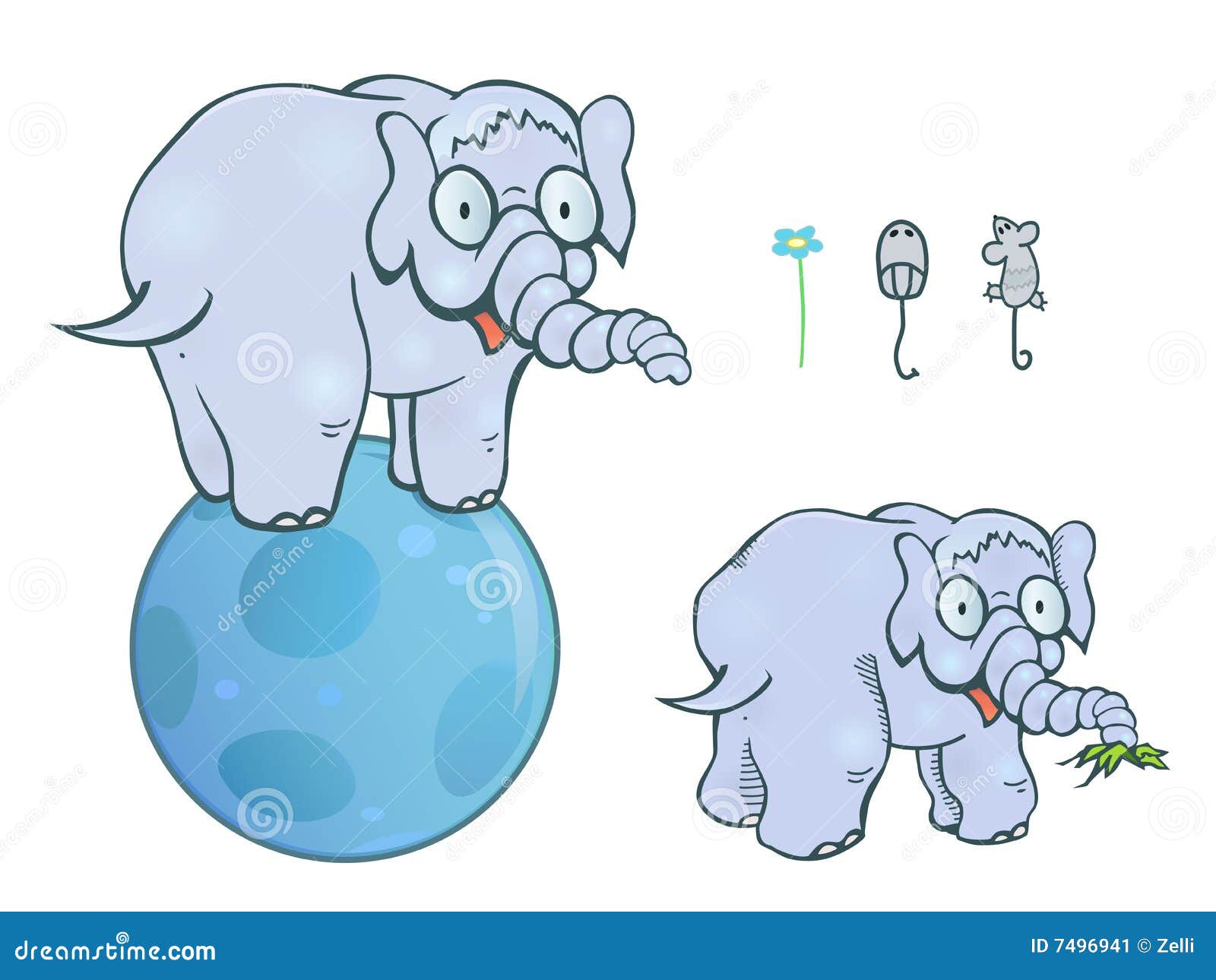 Balancing elephant stock vector. Illustration of elephants - 7496941