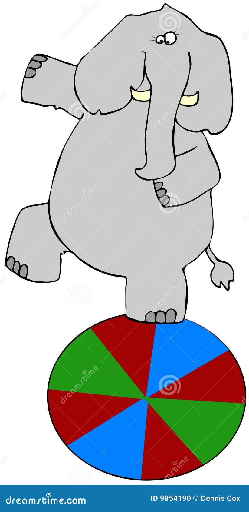 Balancing Elephant stock illustration. Illustration of pachyderm - 9854190
