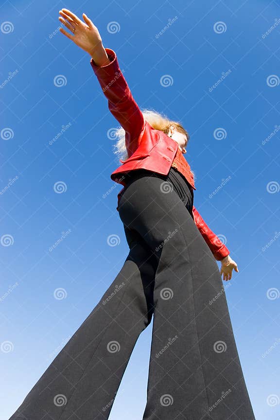 Balancing girl stock photo. Image of females, view, beautiful - 3220822