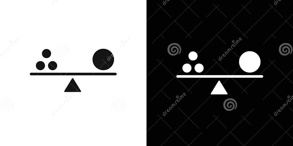Balancing Icon Flat Vector Set Outline Stock Vector - Illustration of ...