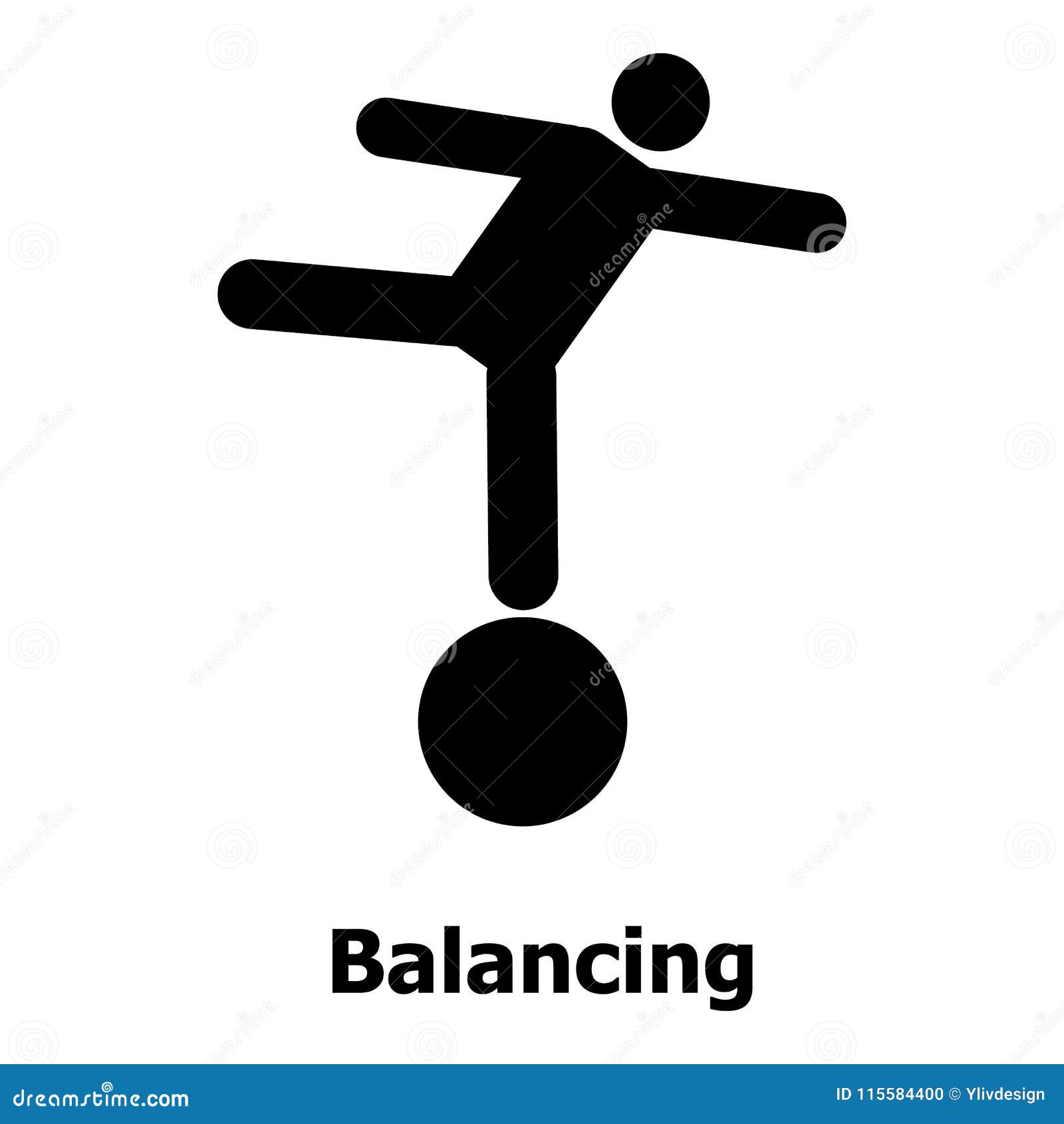 Balancing Icon, Simple Style Stock Vector - Illustration of person ...