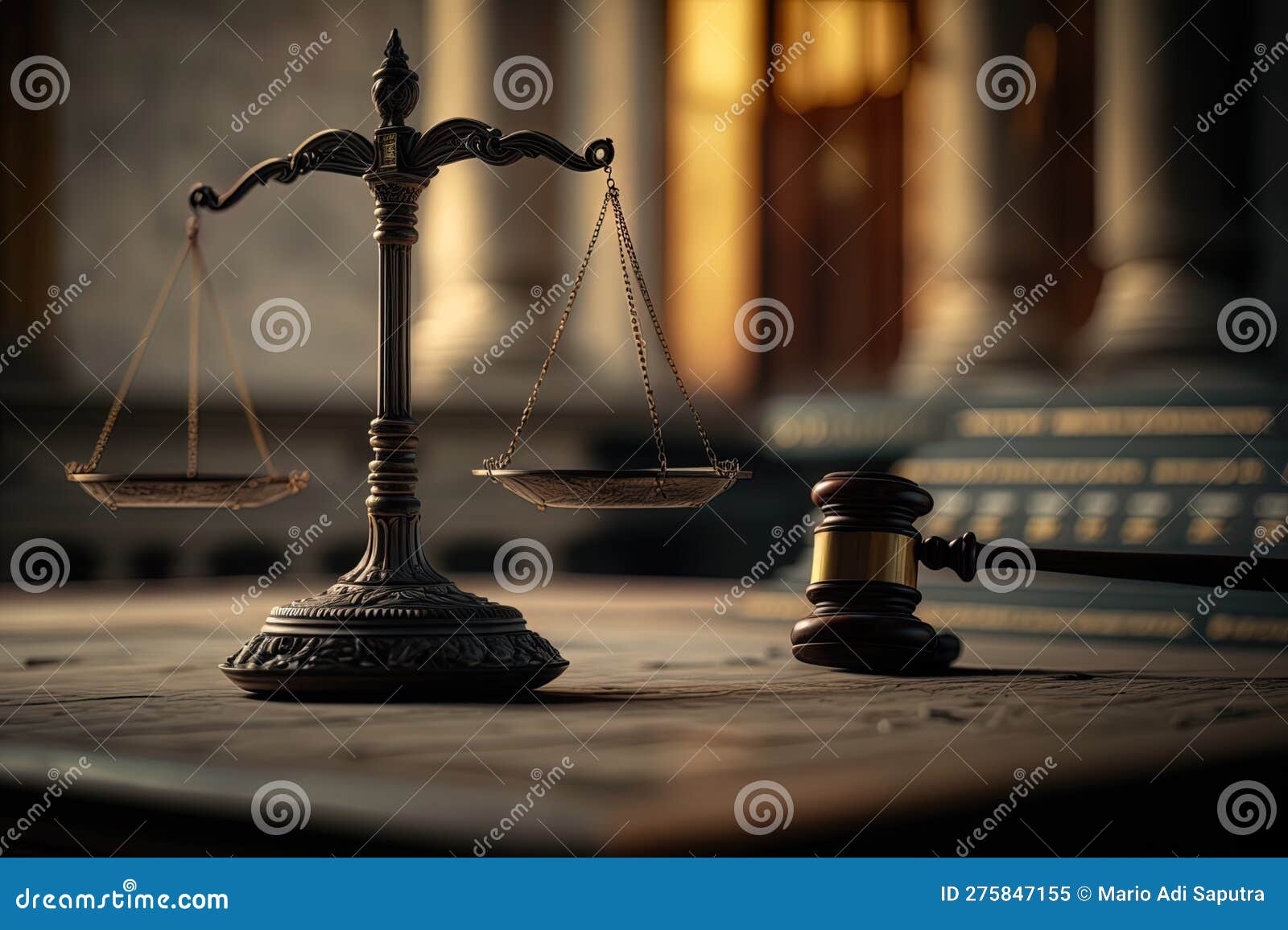 Balancing Justice: a Detailed Look at the Scales of Justice on a Table ...