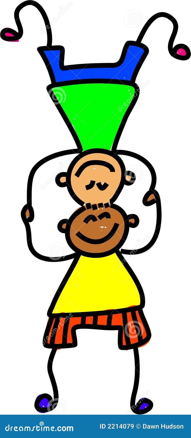 Balancing Kids Stock Image | CartoonDealer.com #2214079