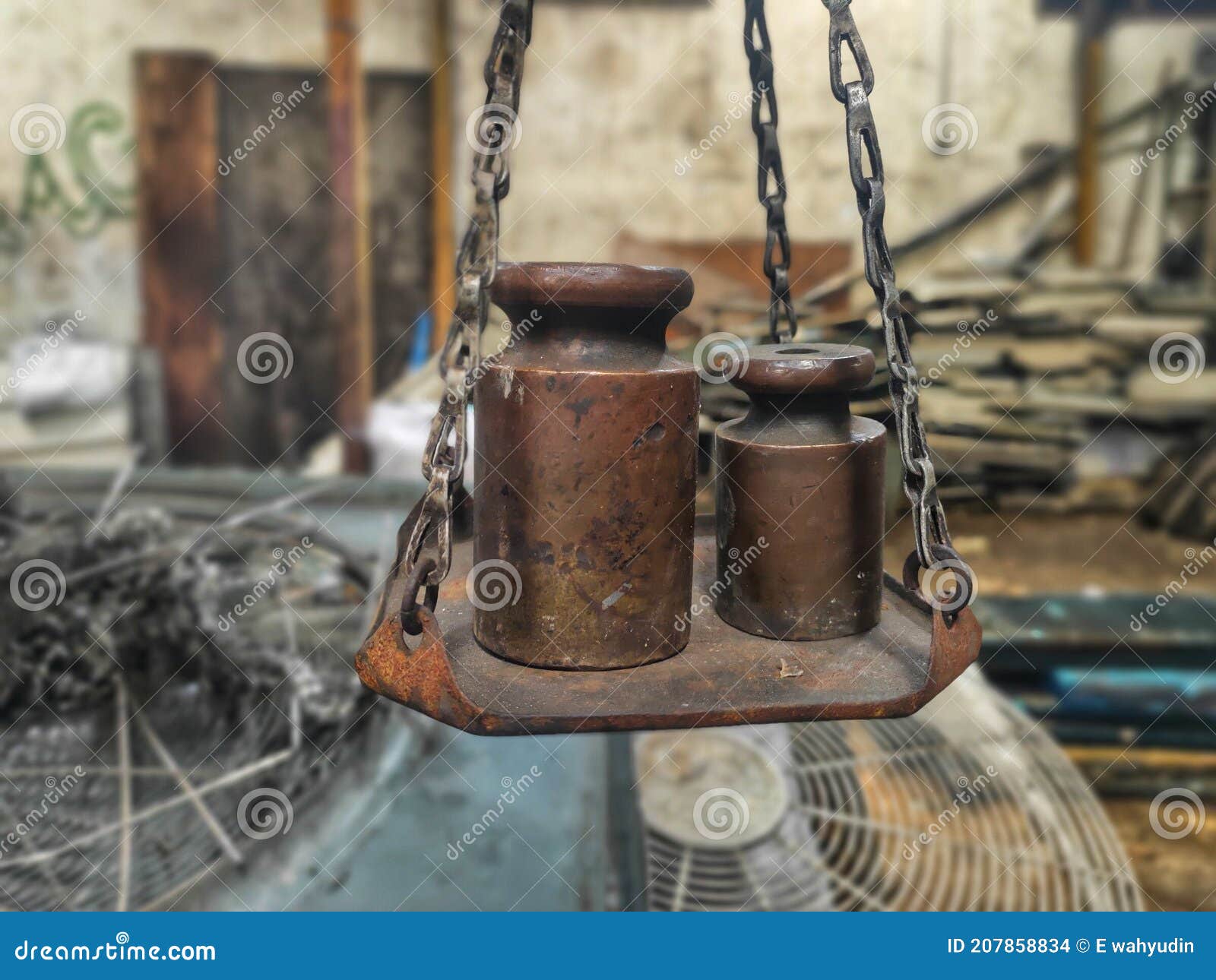 The Balancing Measuring Stone on the Large Scale Stock Photo - Image of ...