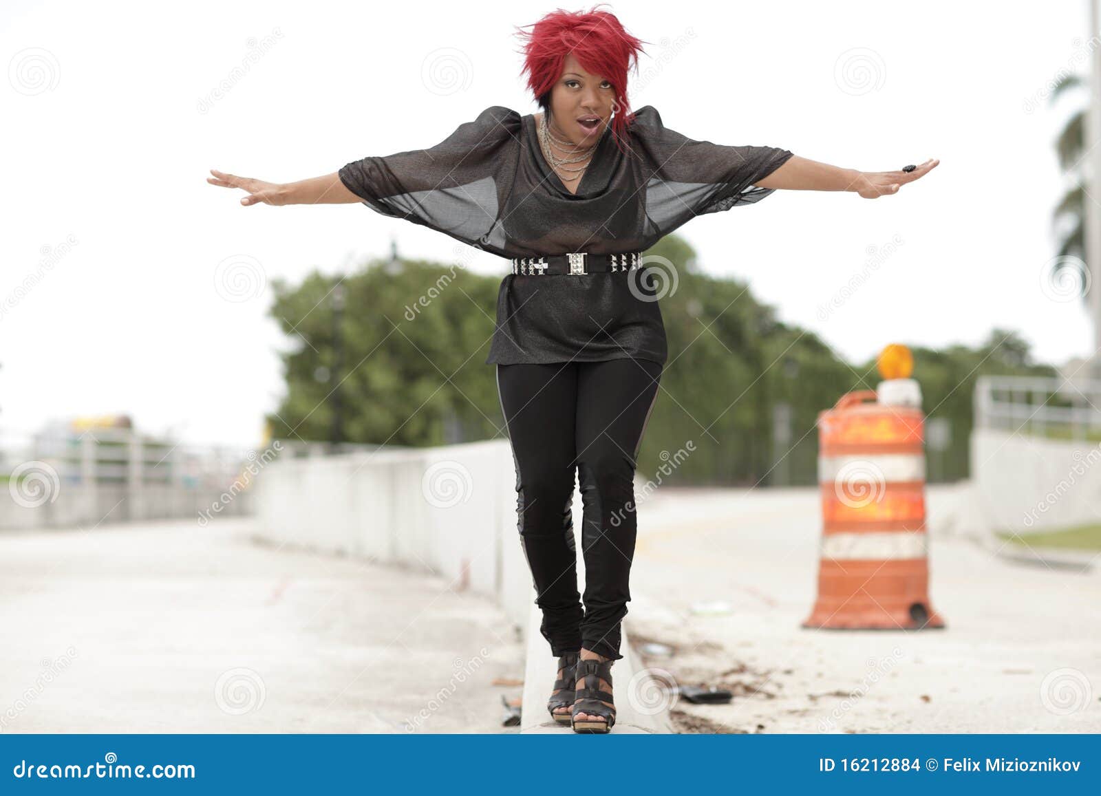Balancing model stock photo. Image of female, leggings - 16212884