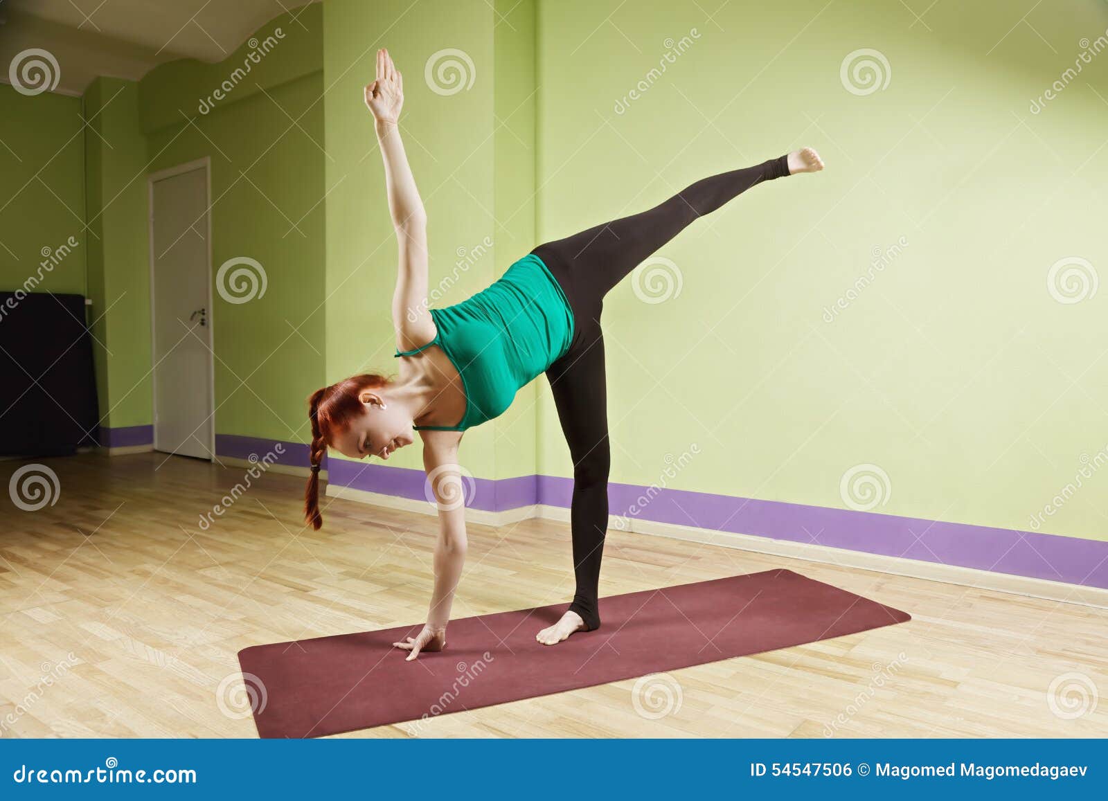 Balancing on One Hand and Foot Stock Photo - Image of leisure, asana ...