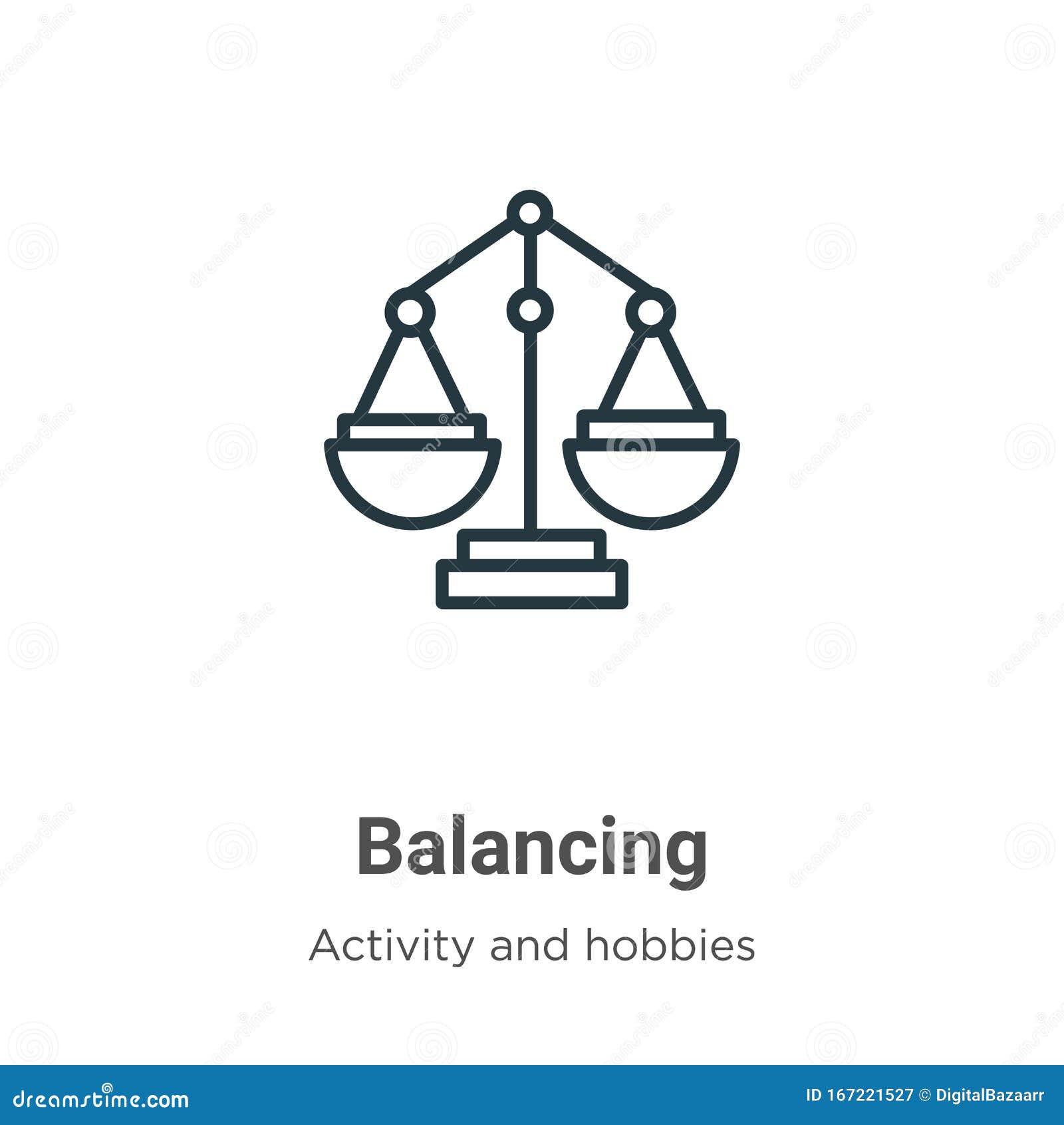 Balancing Outline Vector Icon. Thin Line Black Balancing Icon, Flat ...