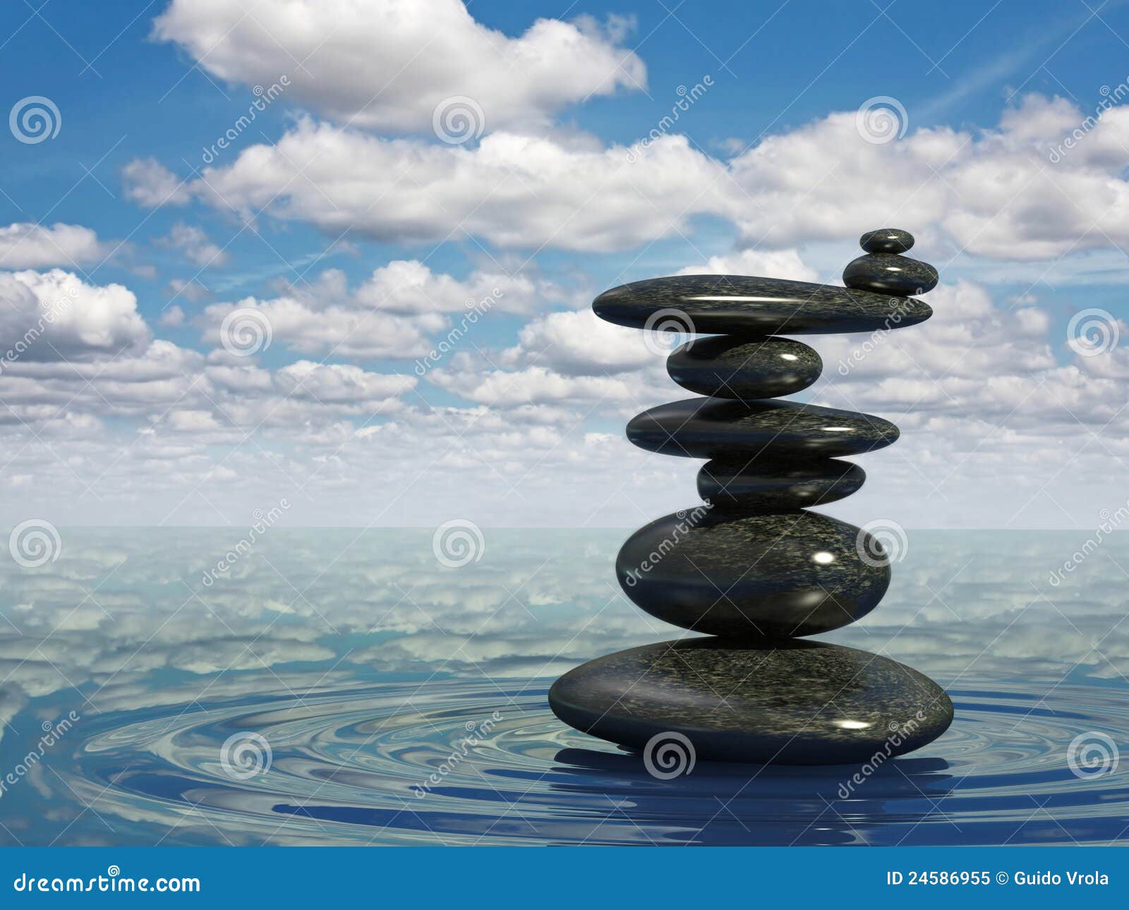 Balancing pebbles stock illustration. Illustration of stone - 24586955