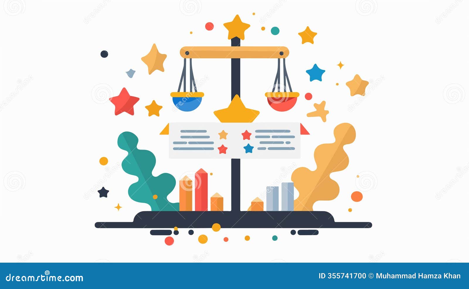 Balancing Review Icon for Professional Feedback Concept Stock Vector ...