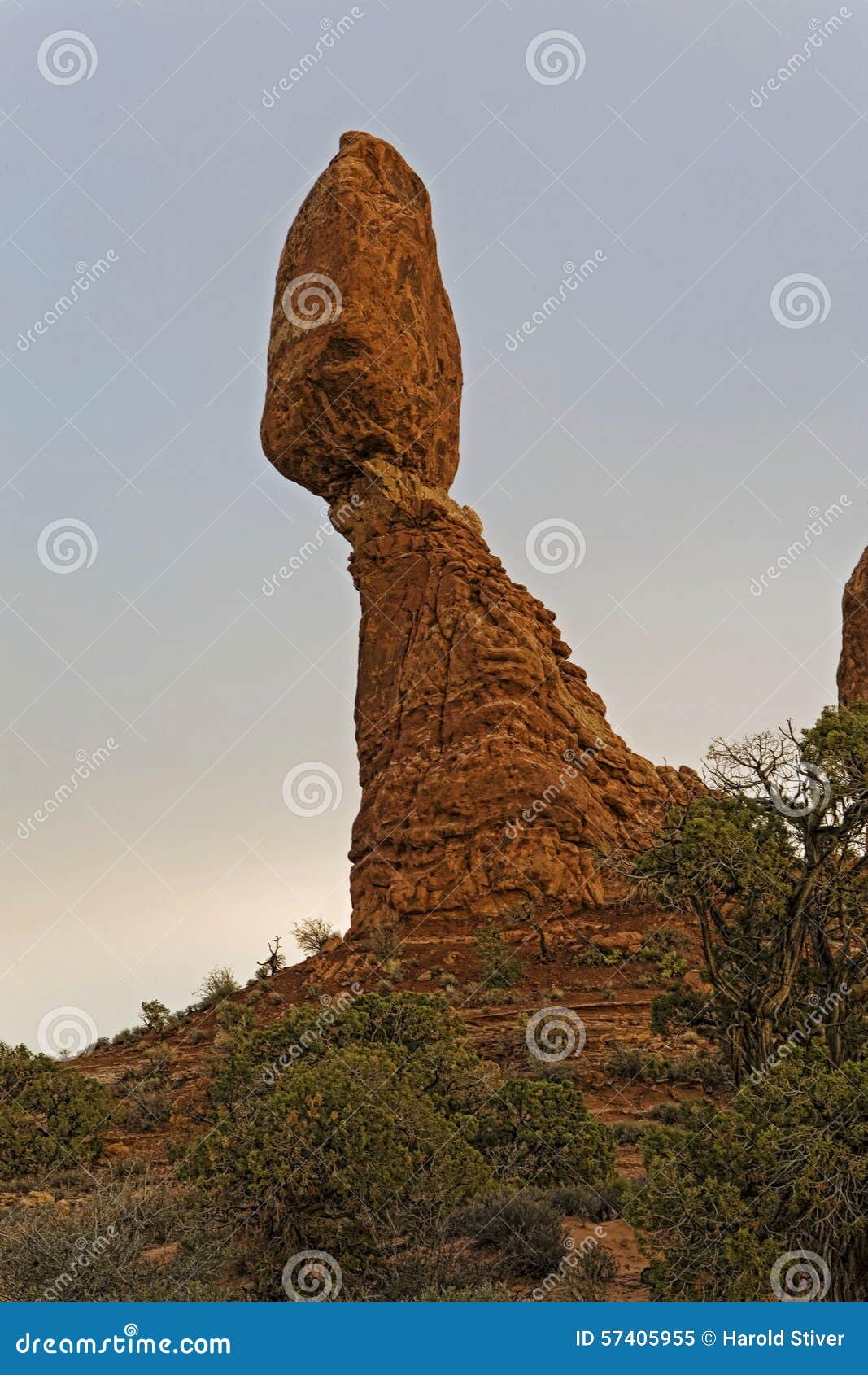 Balancing Rock in Arches National Park Stock Image - Image of landmark ...