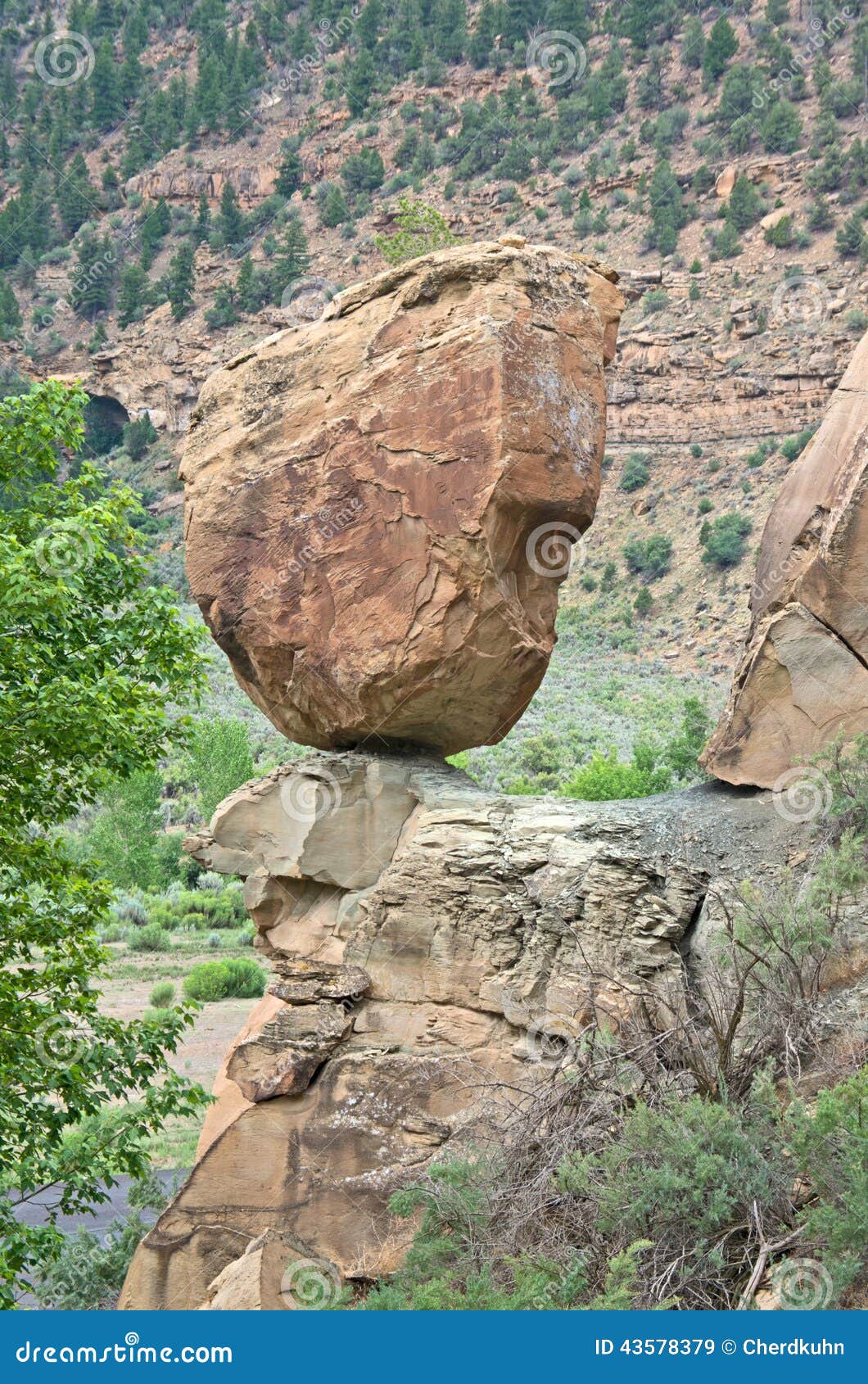 Balancing Rock stock image. Image of formation, sagebrush - 43578379