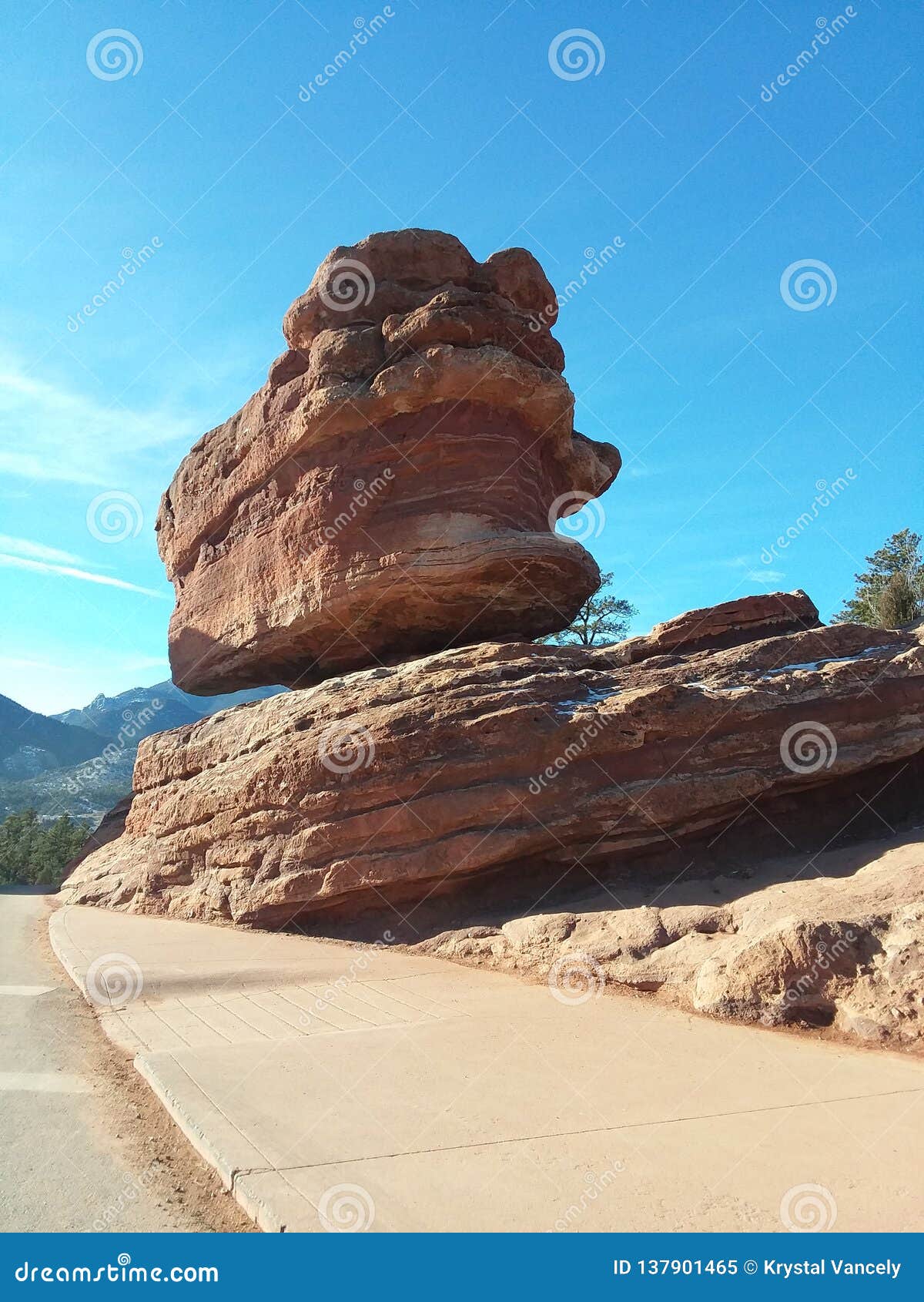The Balancing Rock stock image. Image of balancing, beautiful - 137901465