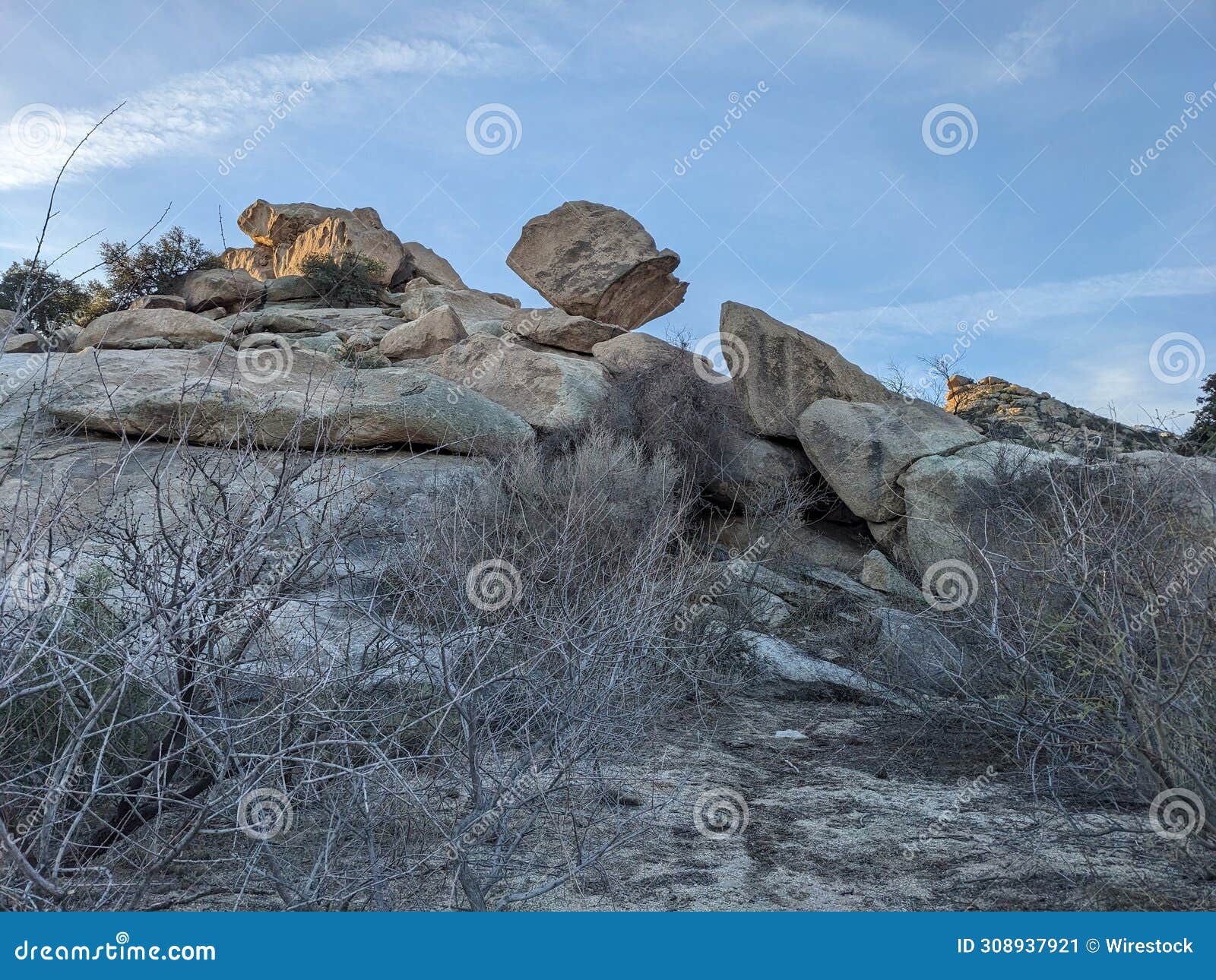 Balancing Rock at Indian Bread Rocks Recreation Area Stock Image ...