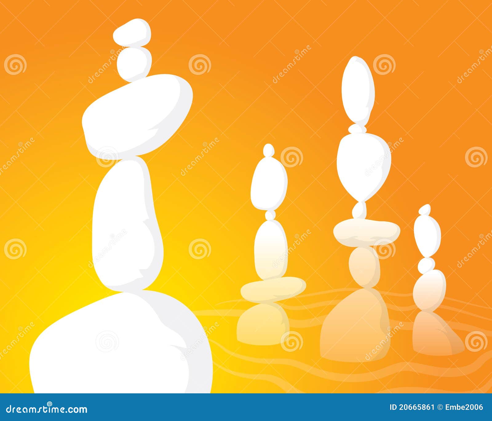 Balancing Rocks of Meditation Stock Vector - Illustration of force ...