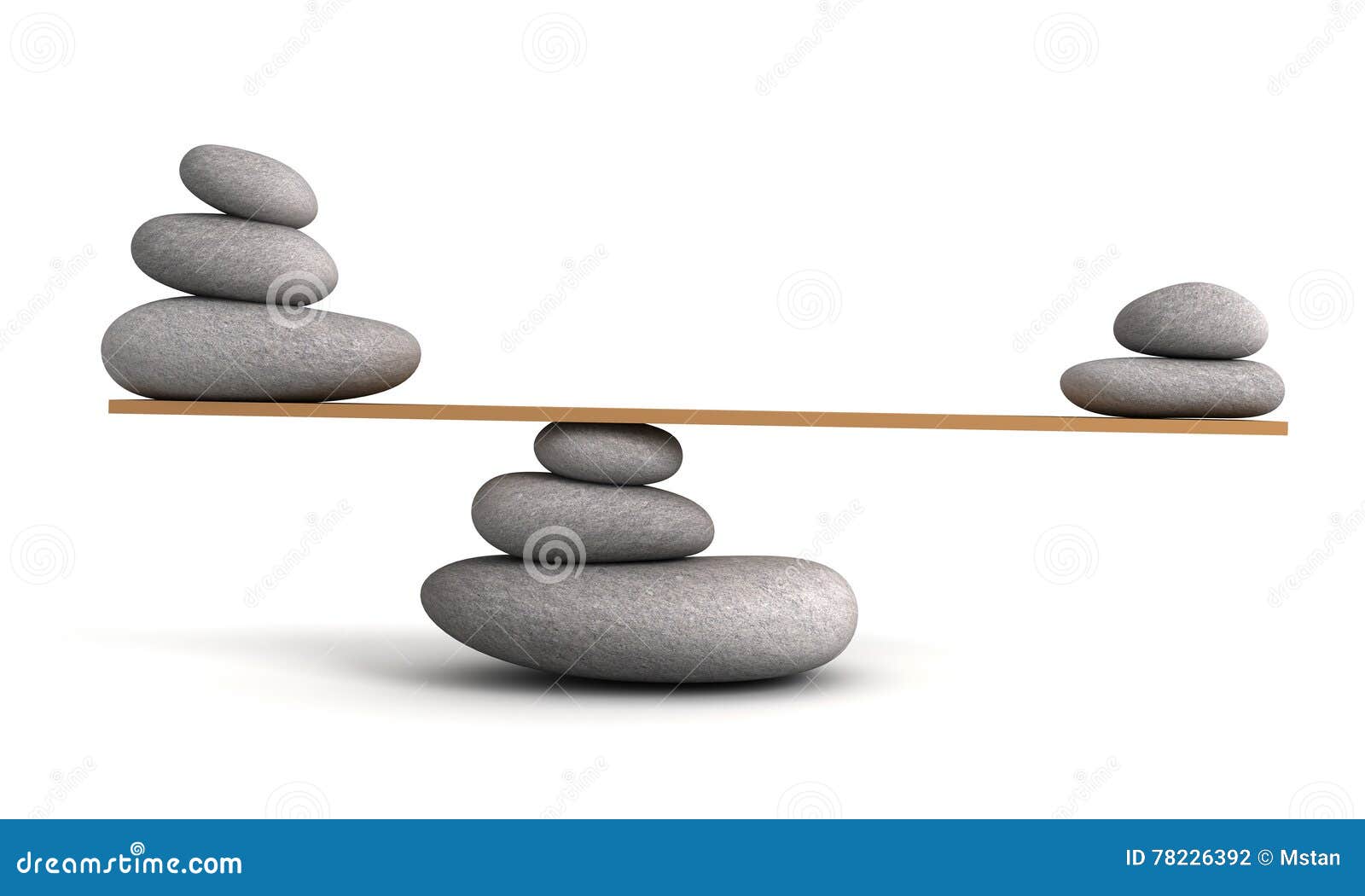 Balancing Stones Concept 3d Illustration Stock Illustration ...