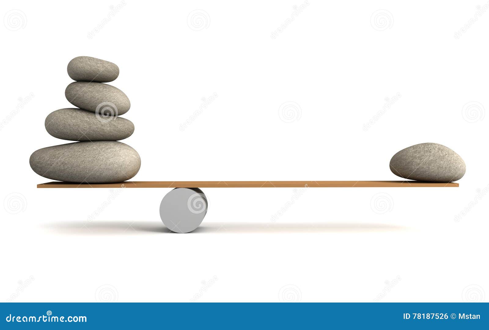 Balancing Stones Concept 3d Illustration Stock Illustration ...