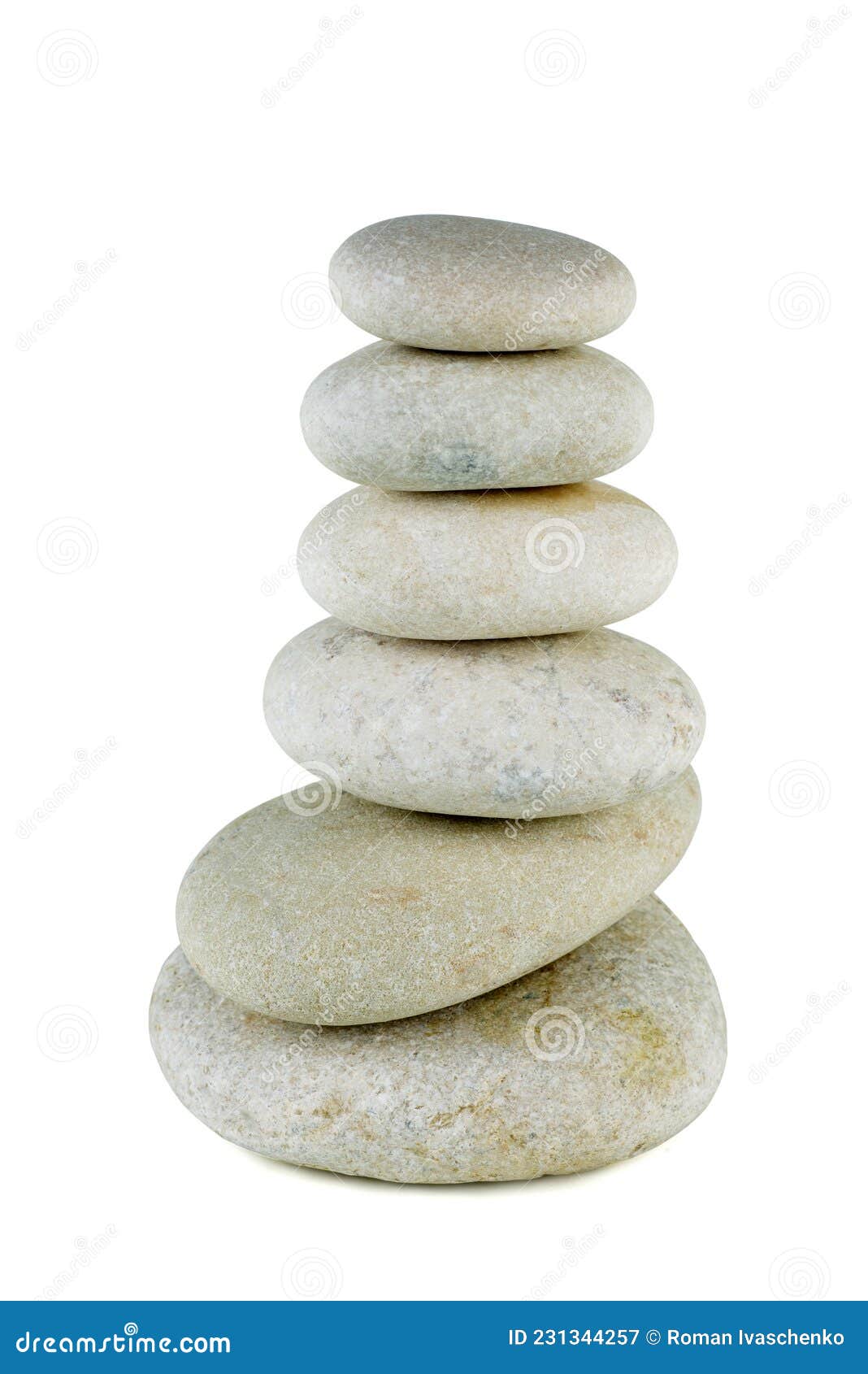 Balancing Stones Isolated on White Stock Image - Image of buddhism ...