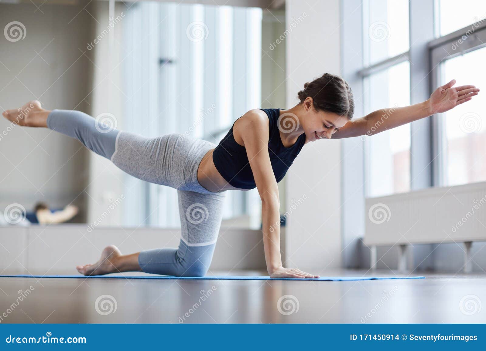 Balancing table pose stock photo. Image of physical - 171450914