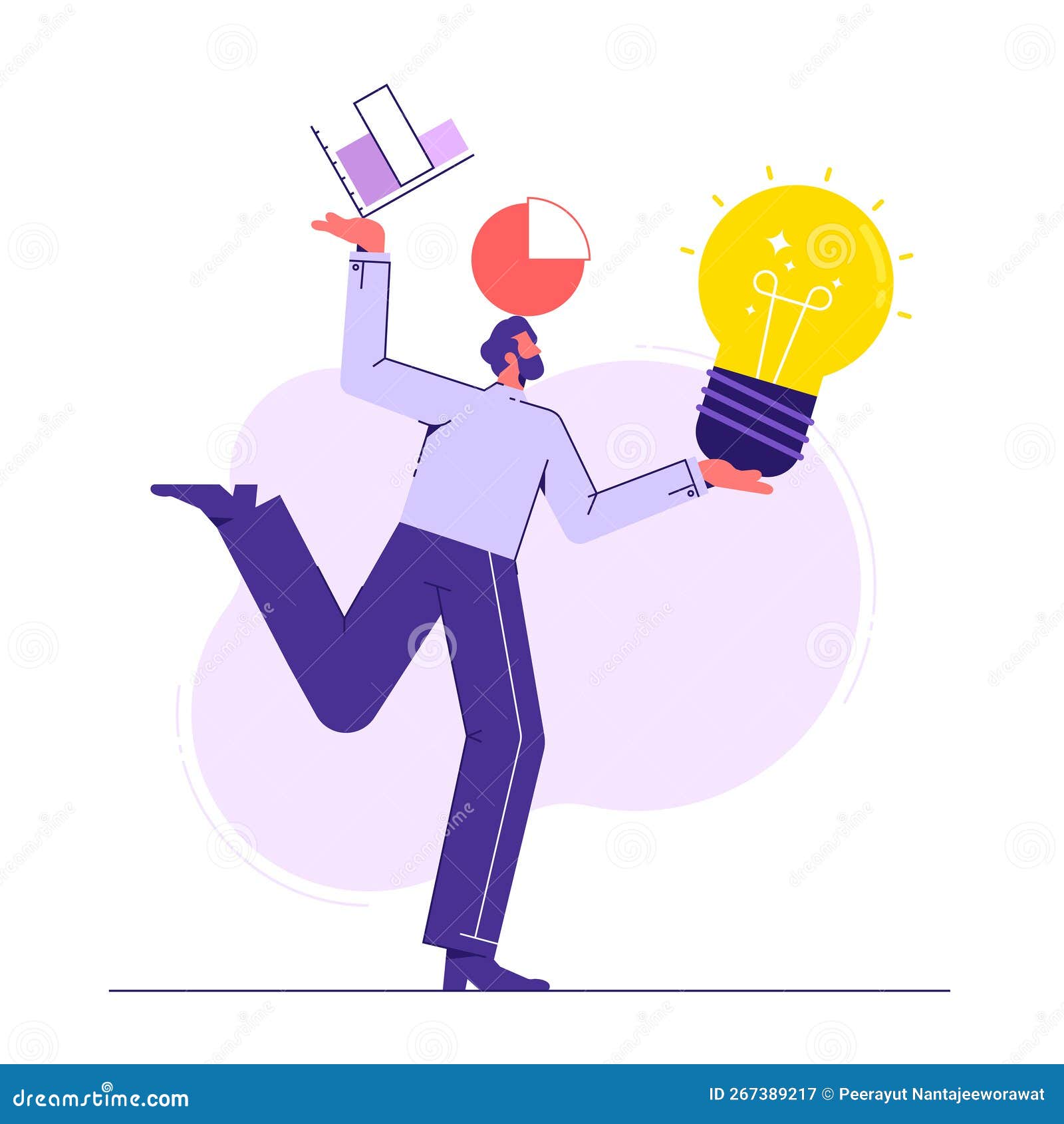 Balancing daily Tasks Vector Illustration Concept Stock Vector ...