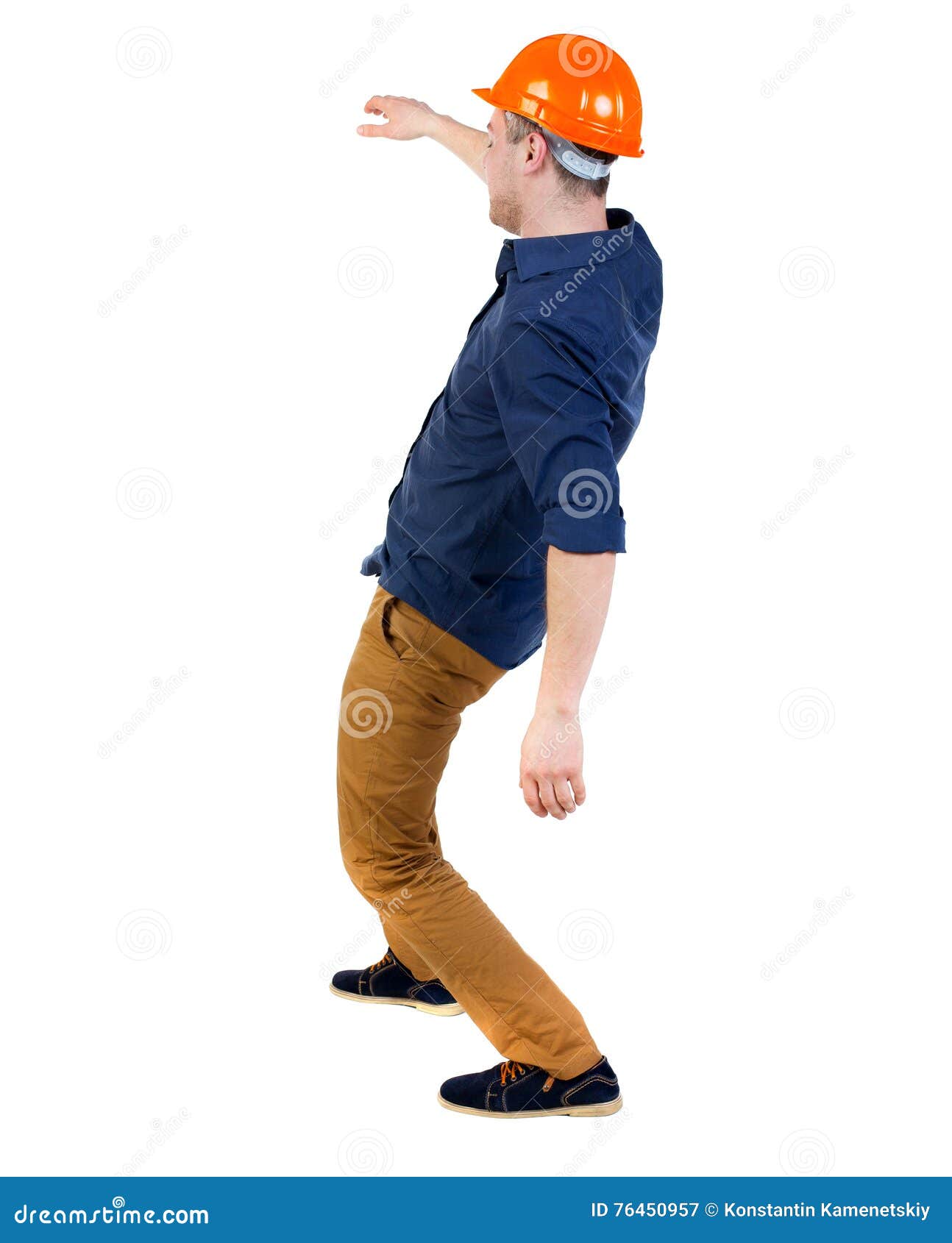 Balancing young man. stock image. Image of sight, businessman - 76450957