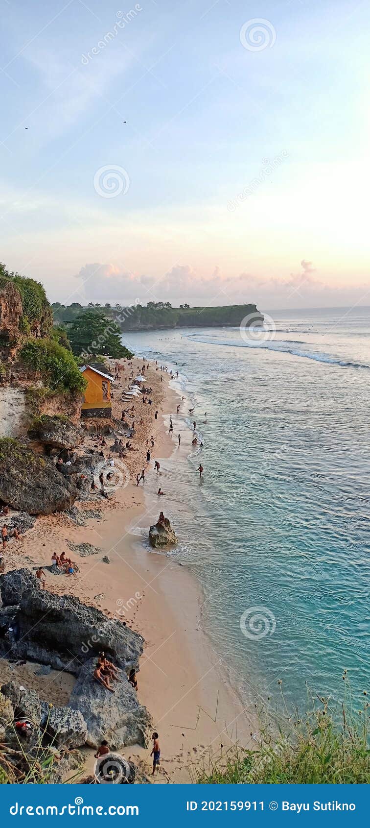 Balangan Beach, Bali stock image. Image of horizon, cape - 202159911