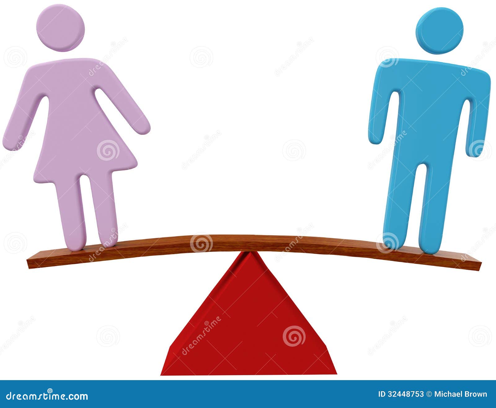 Balanza De Género Del Sexo De La Igualdad De La Mujer Del Hombre Stock