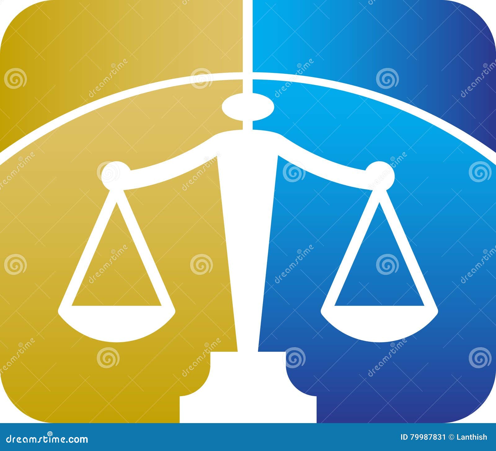 Balanza de la ley ilustración del vector. Ilustración de martillo ...