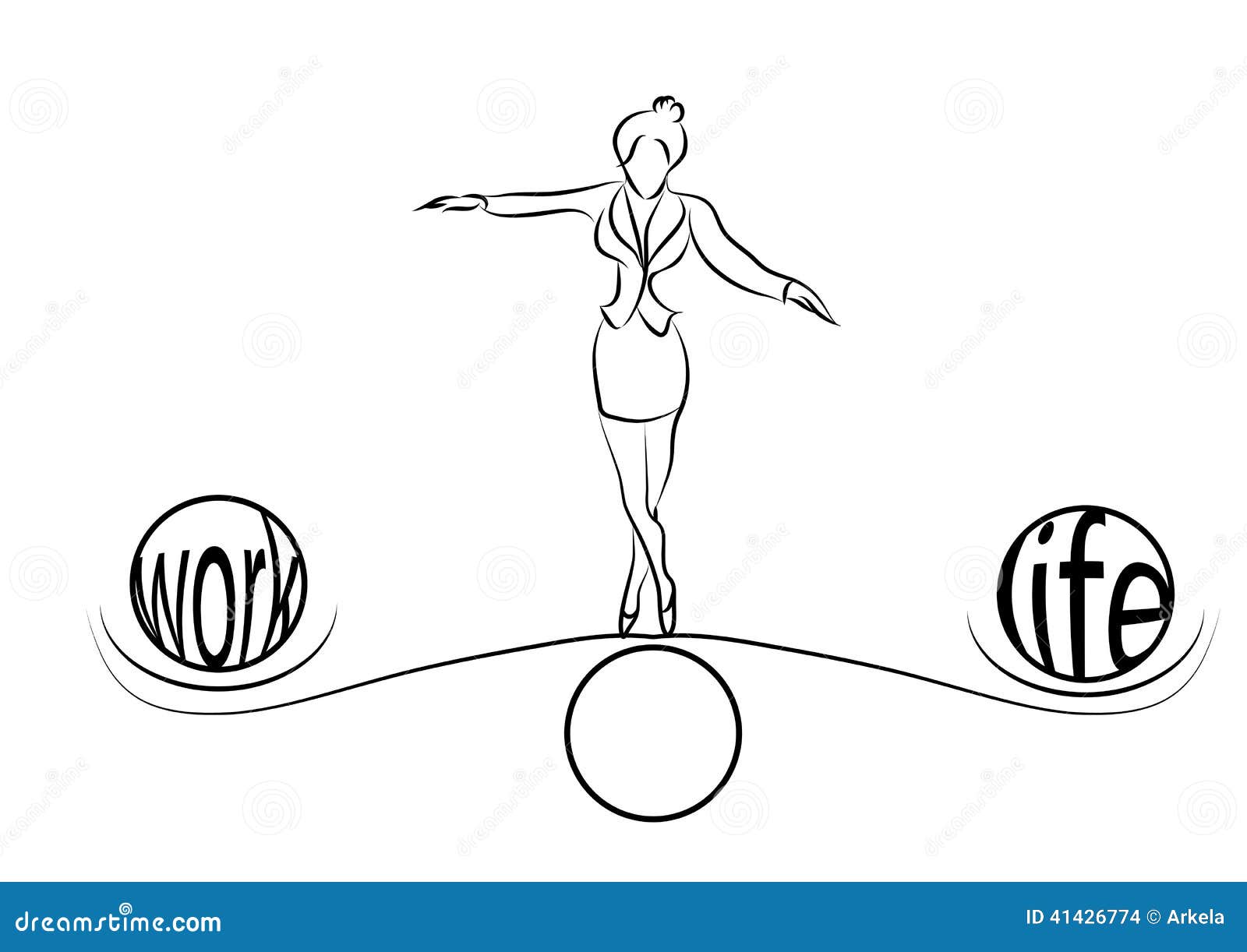 Balanza De La Mujer De Vida Stock de ilustración - Ilustración de ...