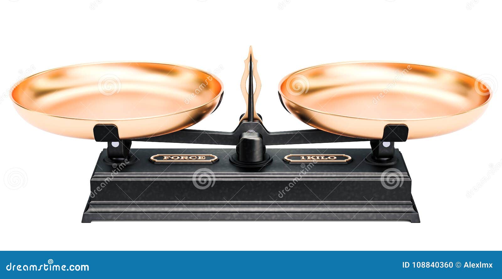 Balanza De Roberval, Escalas Representación 3d Stock de ilustración ...
