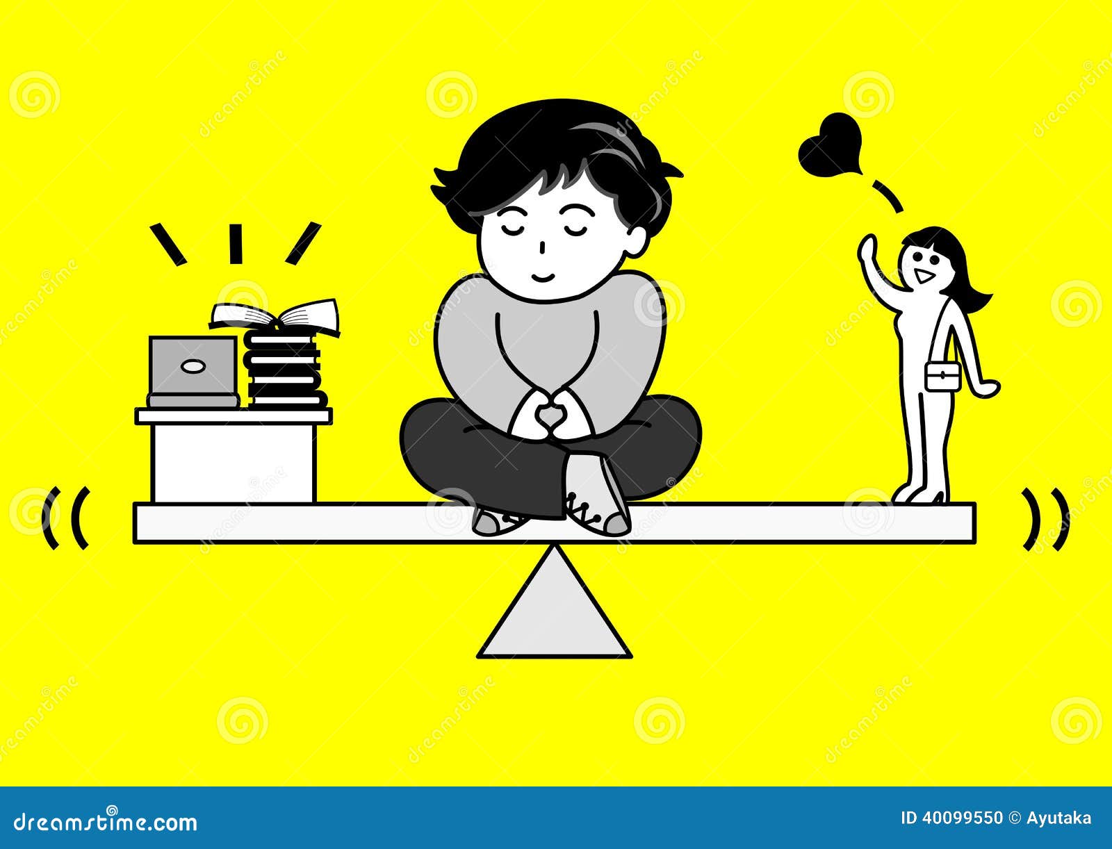 Balanza Del Estudio Del Amor Ilustración del Vector - Ilustración de ...