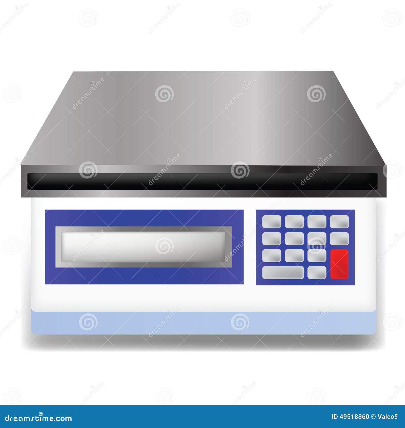 Balanza digital ilustración del vector. Ilustración de masa - 49518860