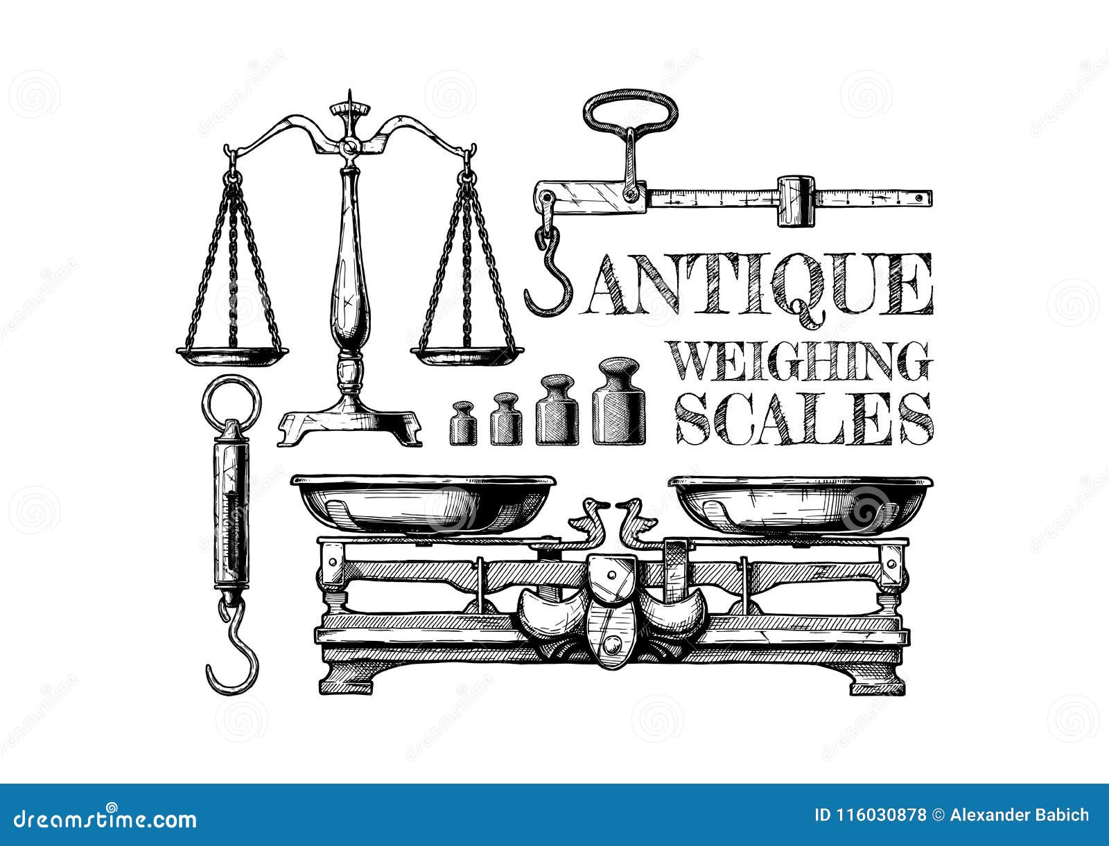 Balanzas antiguas ilustración del vector. Ilustración de fondo - 116030878