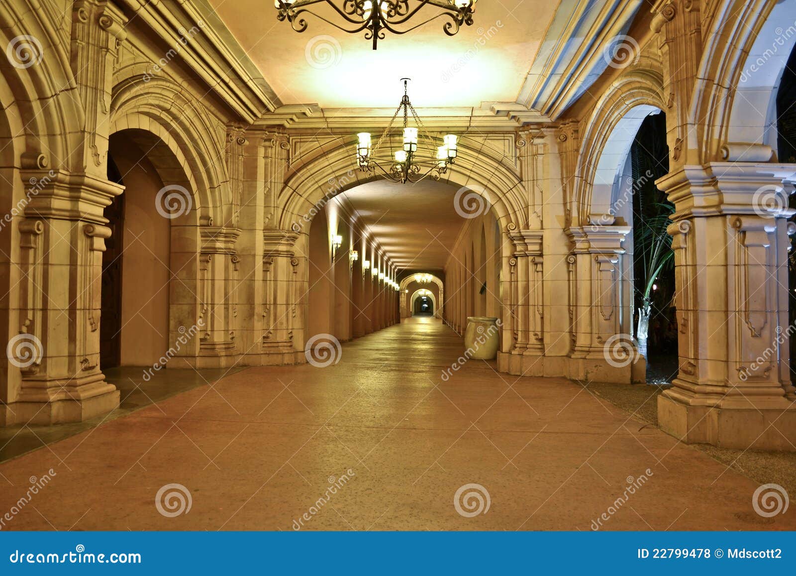 Balboa Park - Hallway stock photo. Image of architecture - 22799478