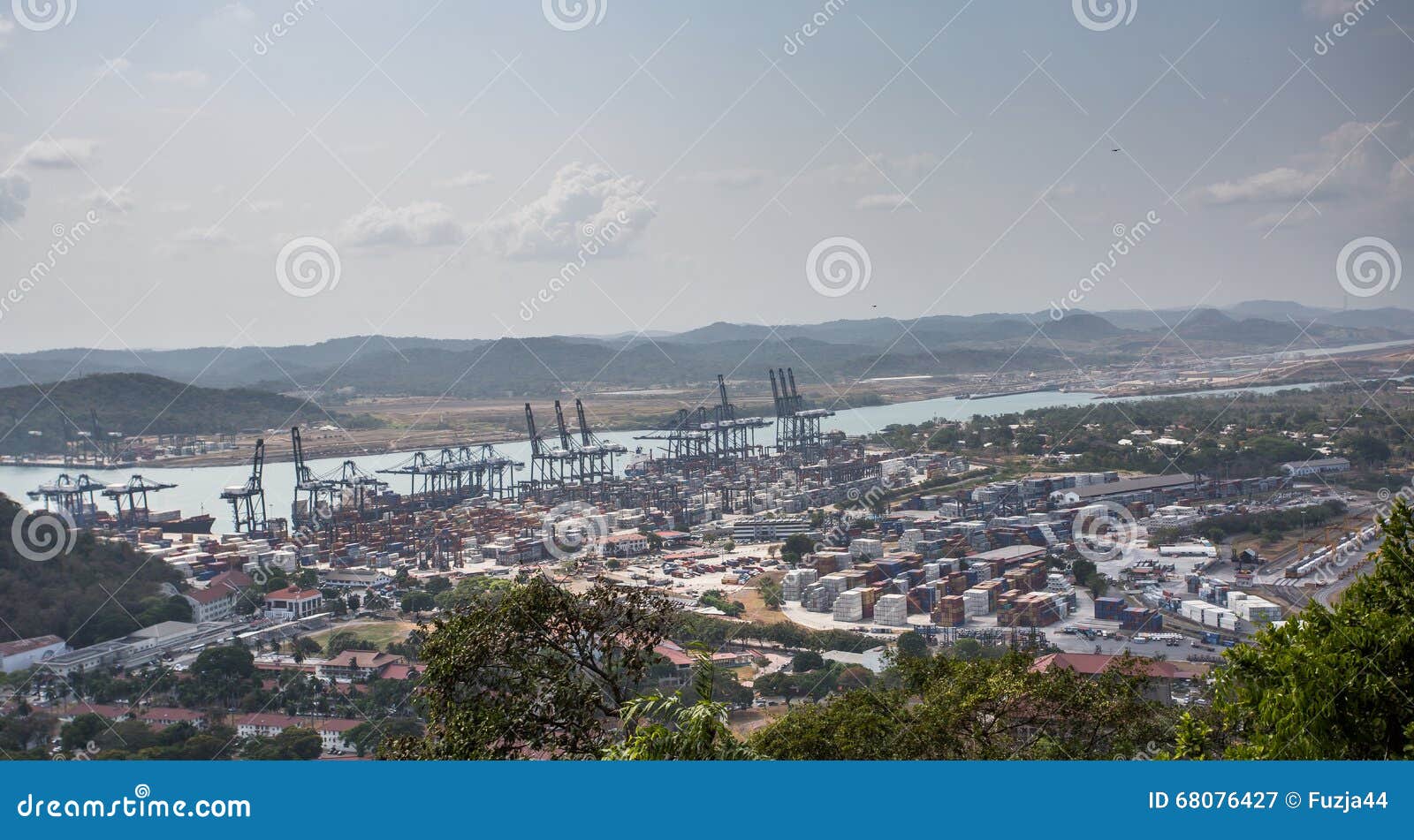 Balboa Port Container Terminal Stock Image - Image of terminal, stack ...
