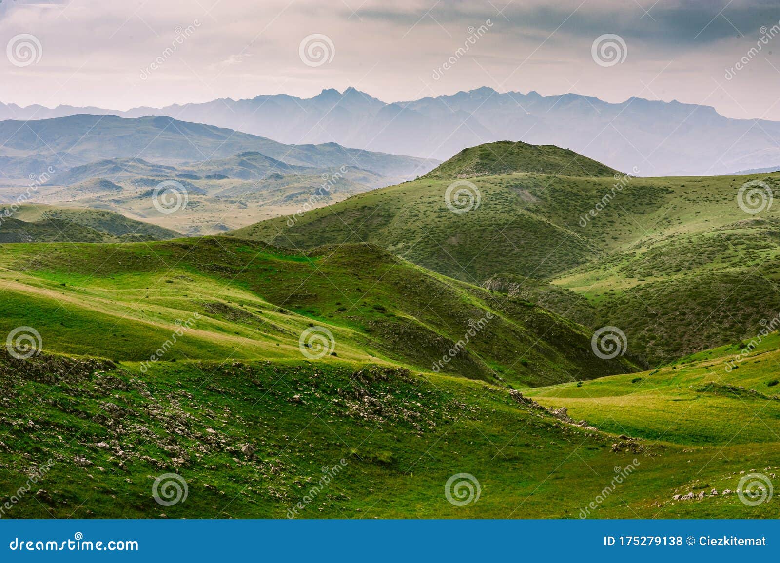 Balkan Landscape of Green Hills and Mountains Stock Photo - Image of ...