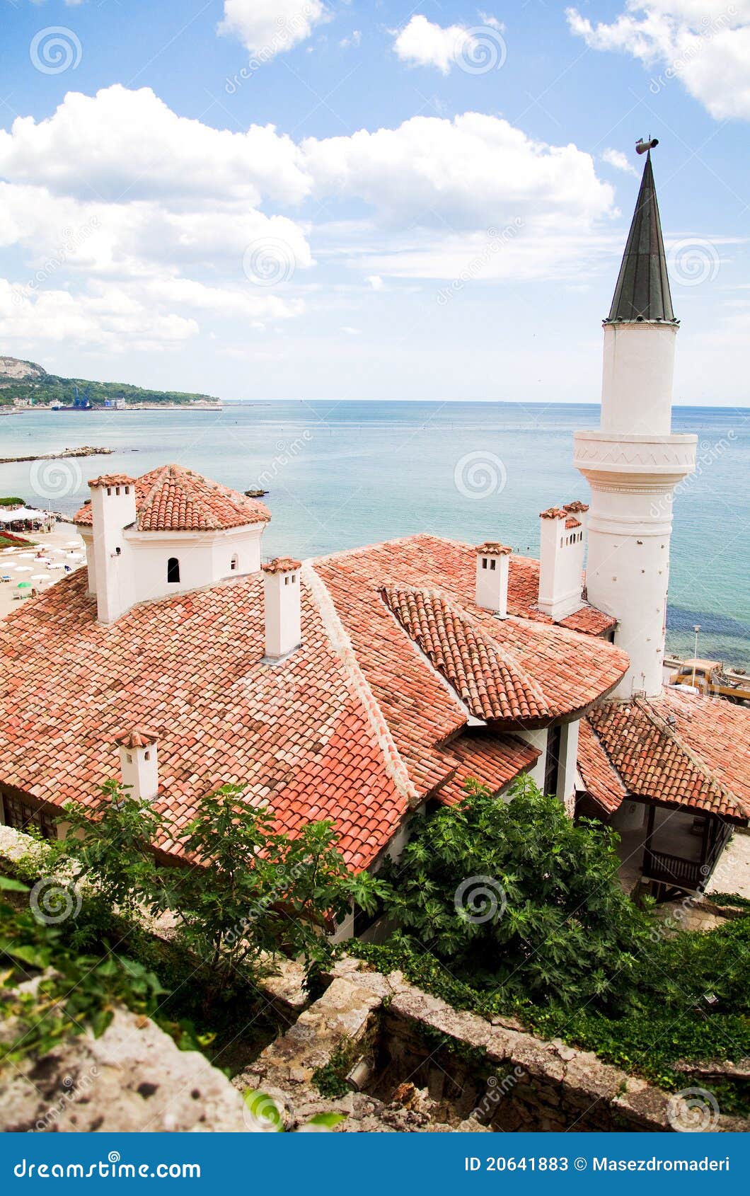 Balchik Palace stock image. Image of resort, balcik, stones - 20641883