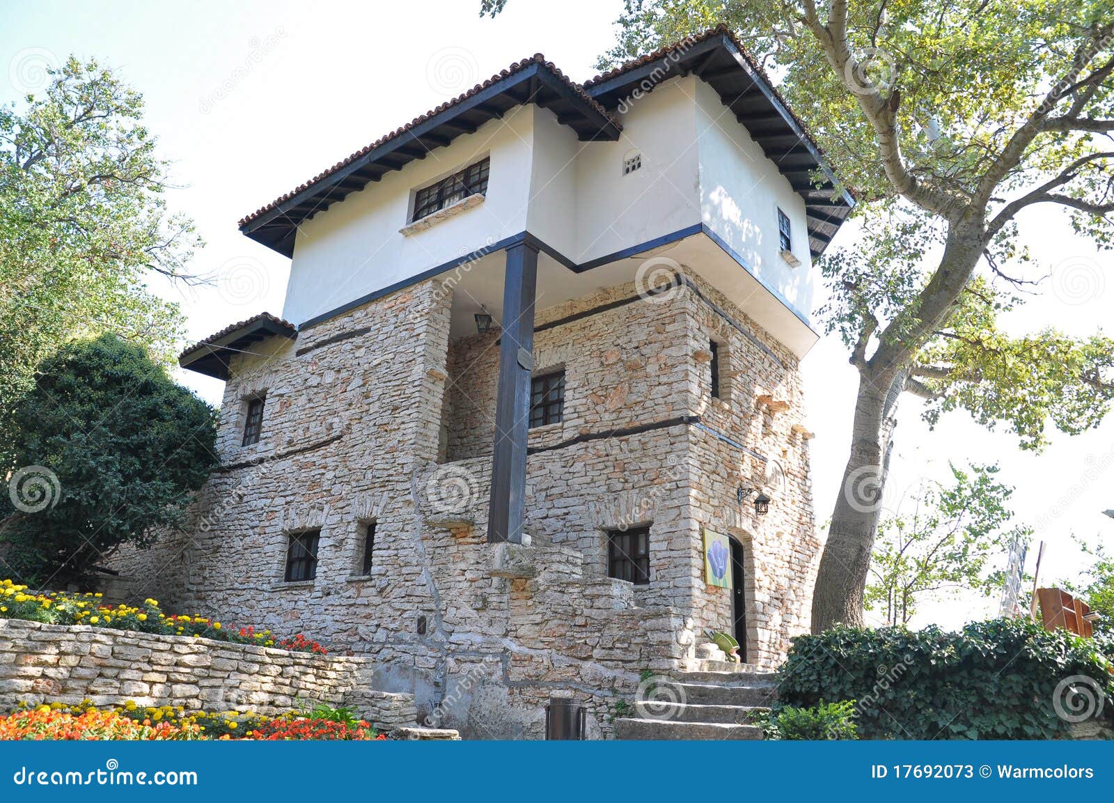 Balchik Palace and Botanical Garden Stock Image - Image of building ...